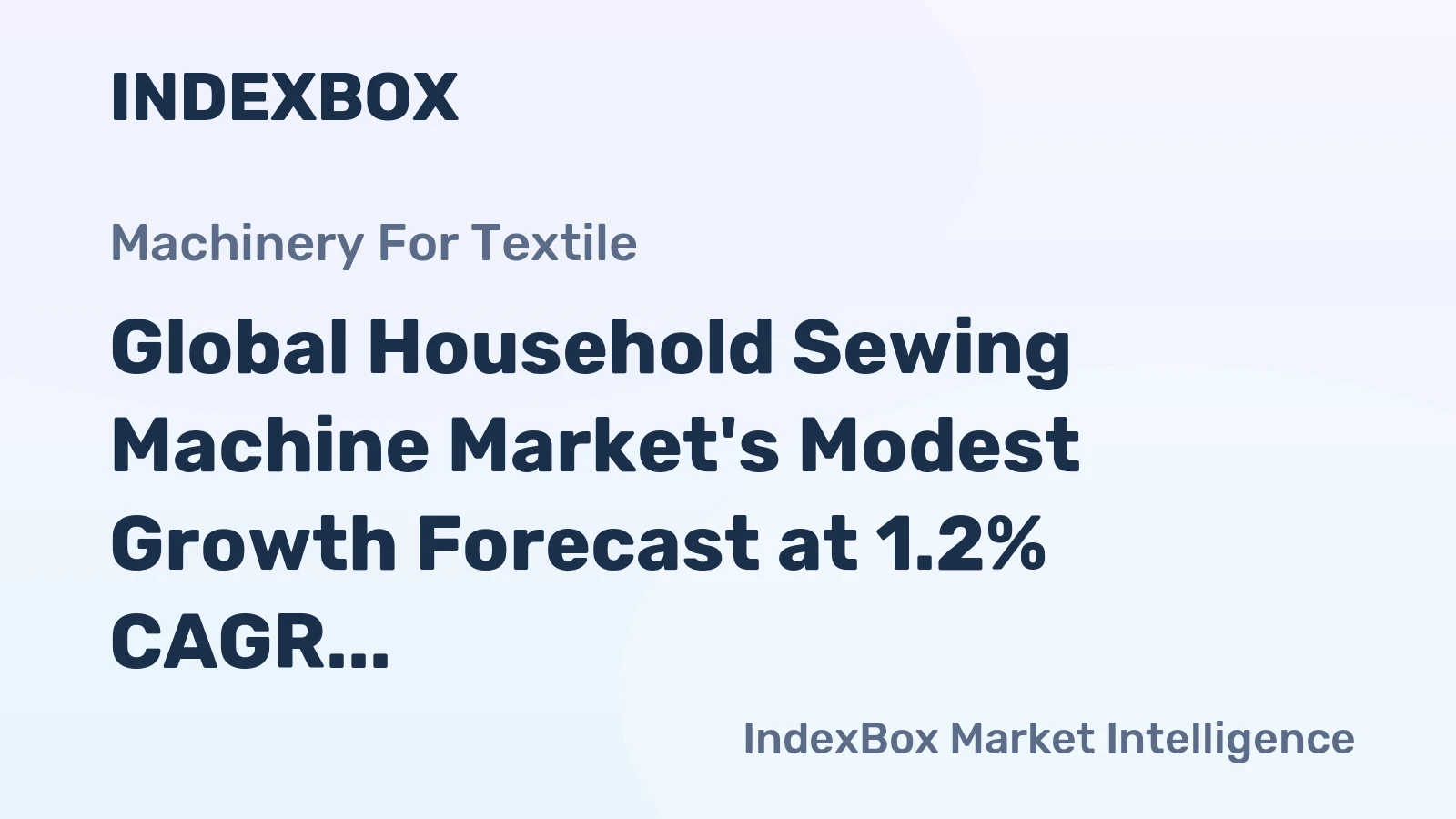 Global Household Sewing Machine Market's Modest Growth Forecast at 1.2% CAGR Through 2035