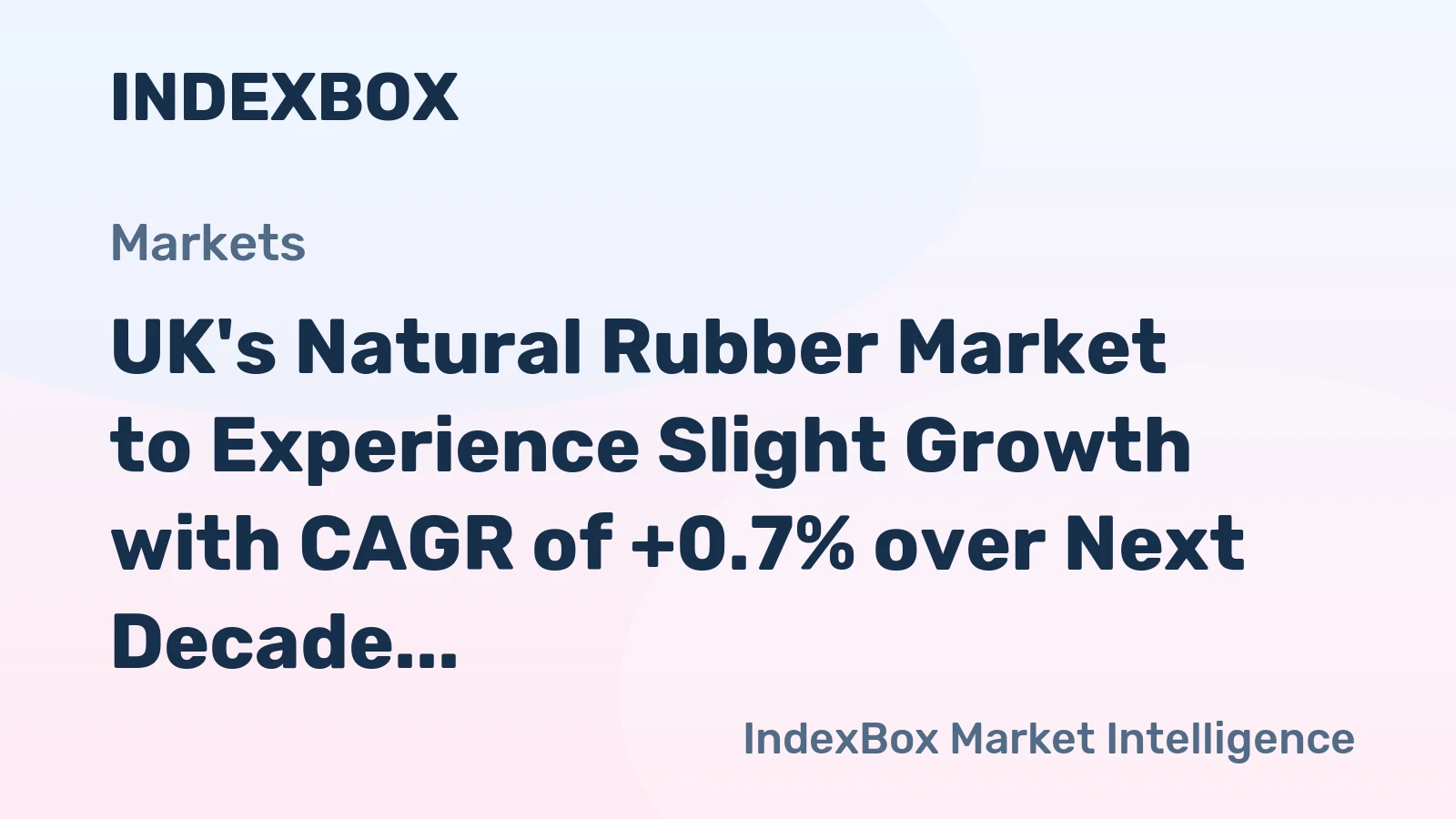 UK's Natural Rubber Market to Experience Slight Growth with CAGR of +0.7% over Next Decade