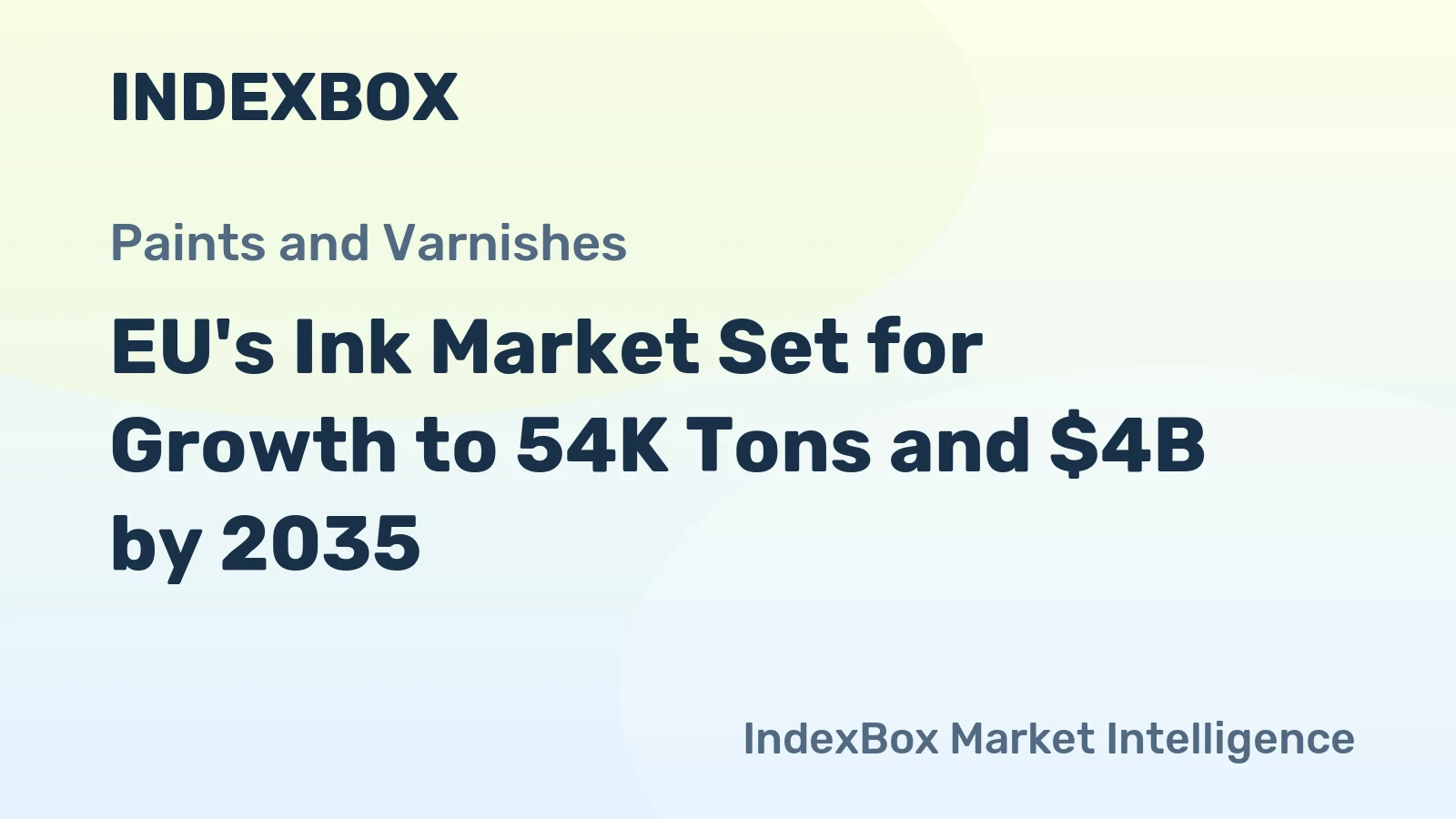 EU's Ink Market Set for Growth to 54K Tons and $4B by 2035