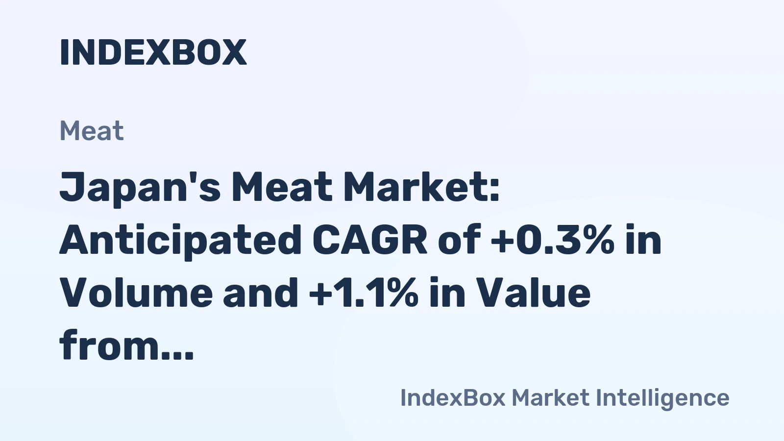 Japan's Meat Market: Anticipated CAGR of +0.3% in Volume and +1.1% in Value from 2024 to 2035