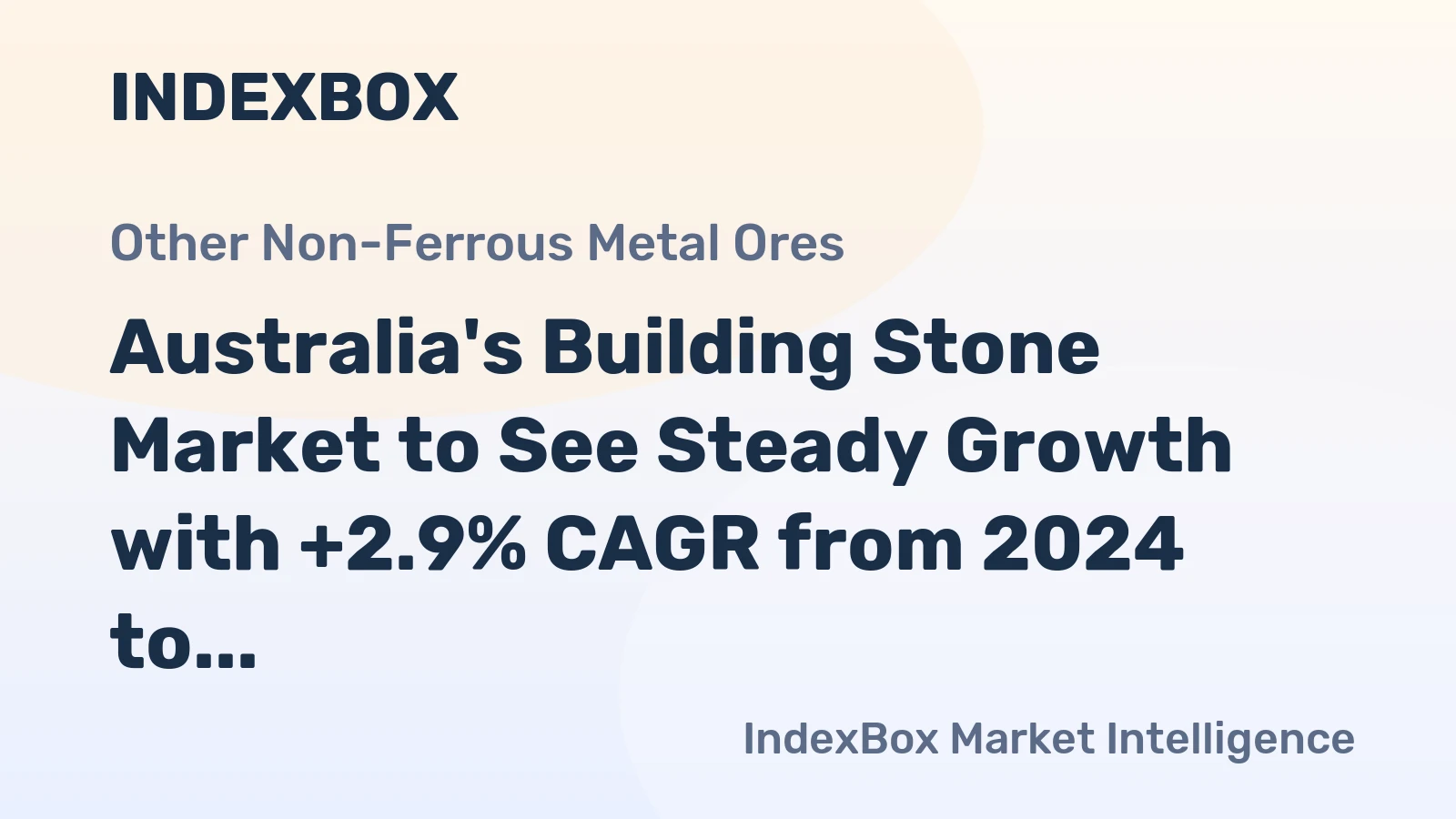 Australia's Building Stone Market to See Steady Growth with +2.9% CAGR from 2024 to 2035