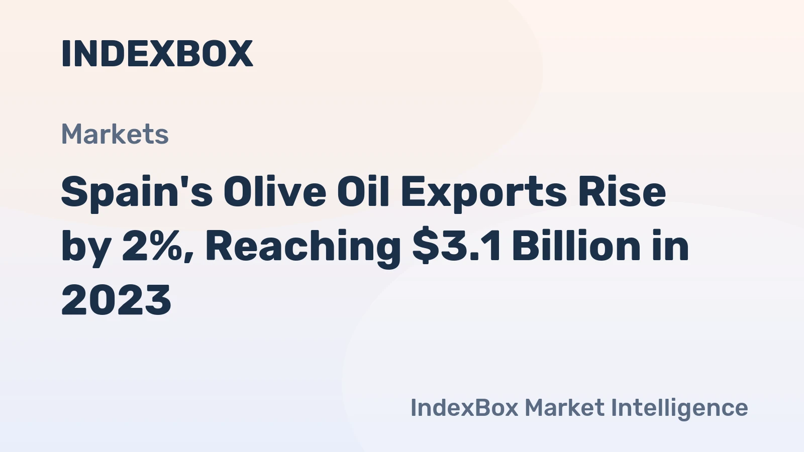 Spain's Olive Oil Exports Rise by 2%, Reaching $3.1 Billion in 2023