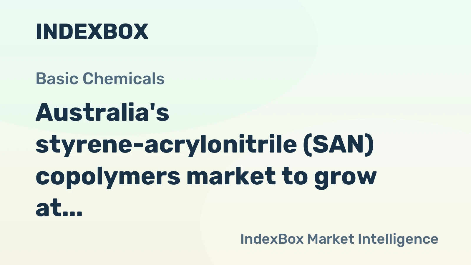 Australia's styrene-acrylonitrile (SAN) copolymers market to grow at a modest CAGR of +0.6%, reaching 13K tons by 2035.