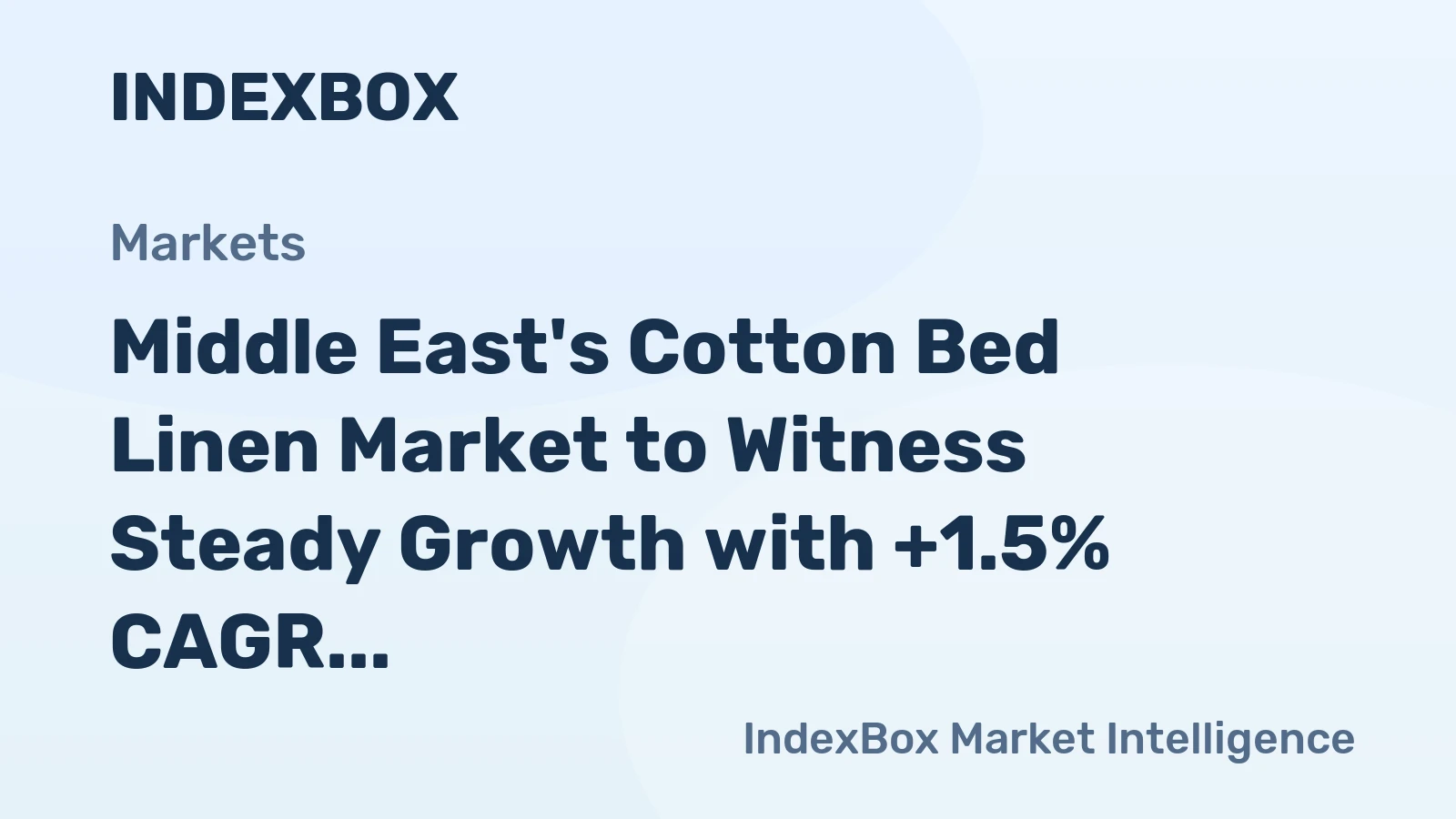 Middle East's Cotton Bed Linen Market to Witness Steady Growth with +1.5% CAGR