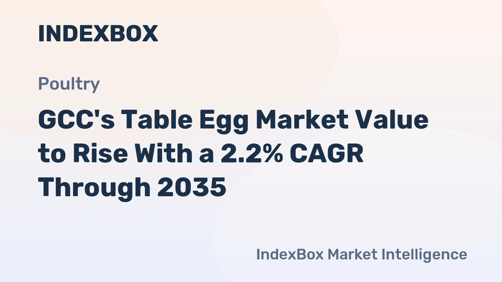 GCC's Table Egg Market Value to Rise With a 2.2% CAGR Through 2035