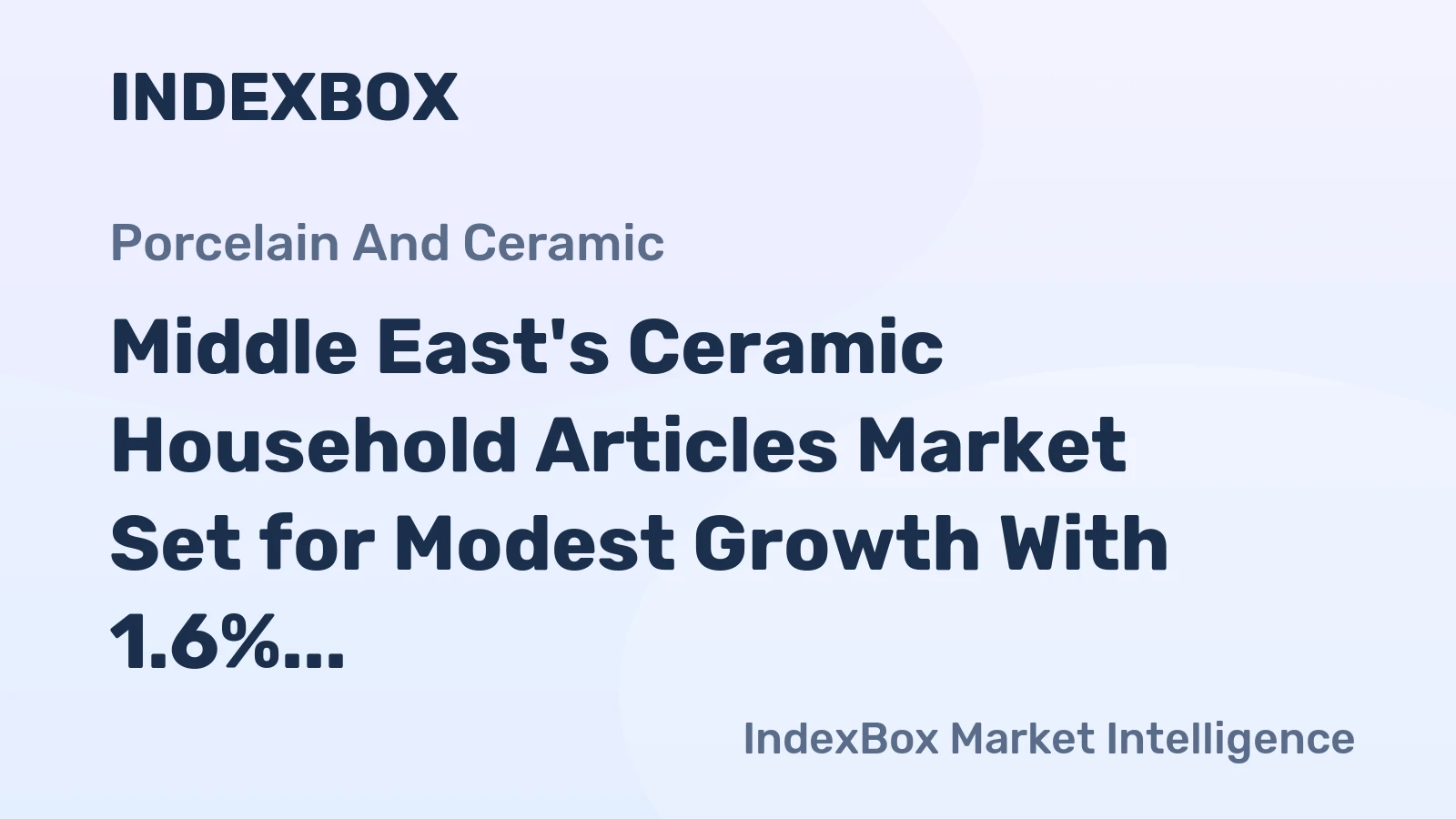 Middle East's Ceramic Household Articles Market Set for Modest Growth With 1.6% CAGR in Value Through 2035