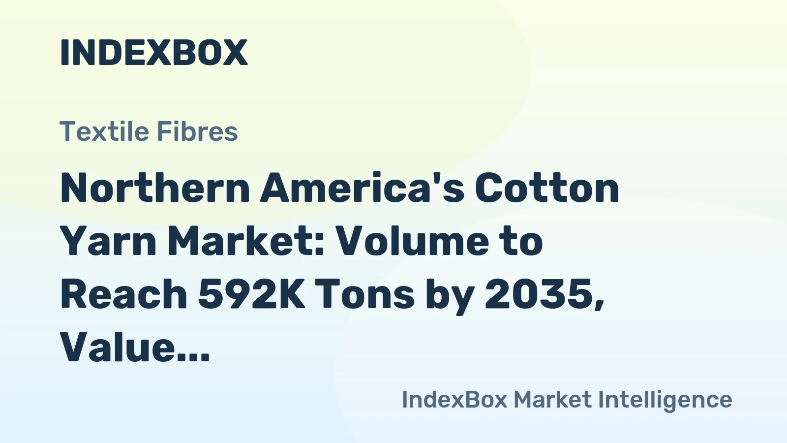 Northern America's Cotton Yarn Market: Volume to Reach 592K Tons by 2035, Value Expected to Hit $1.8B