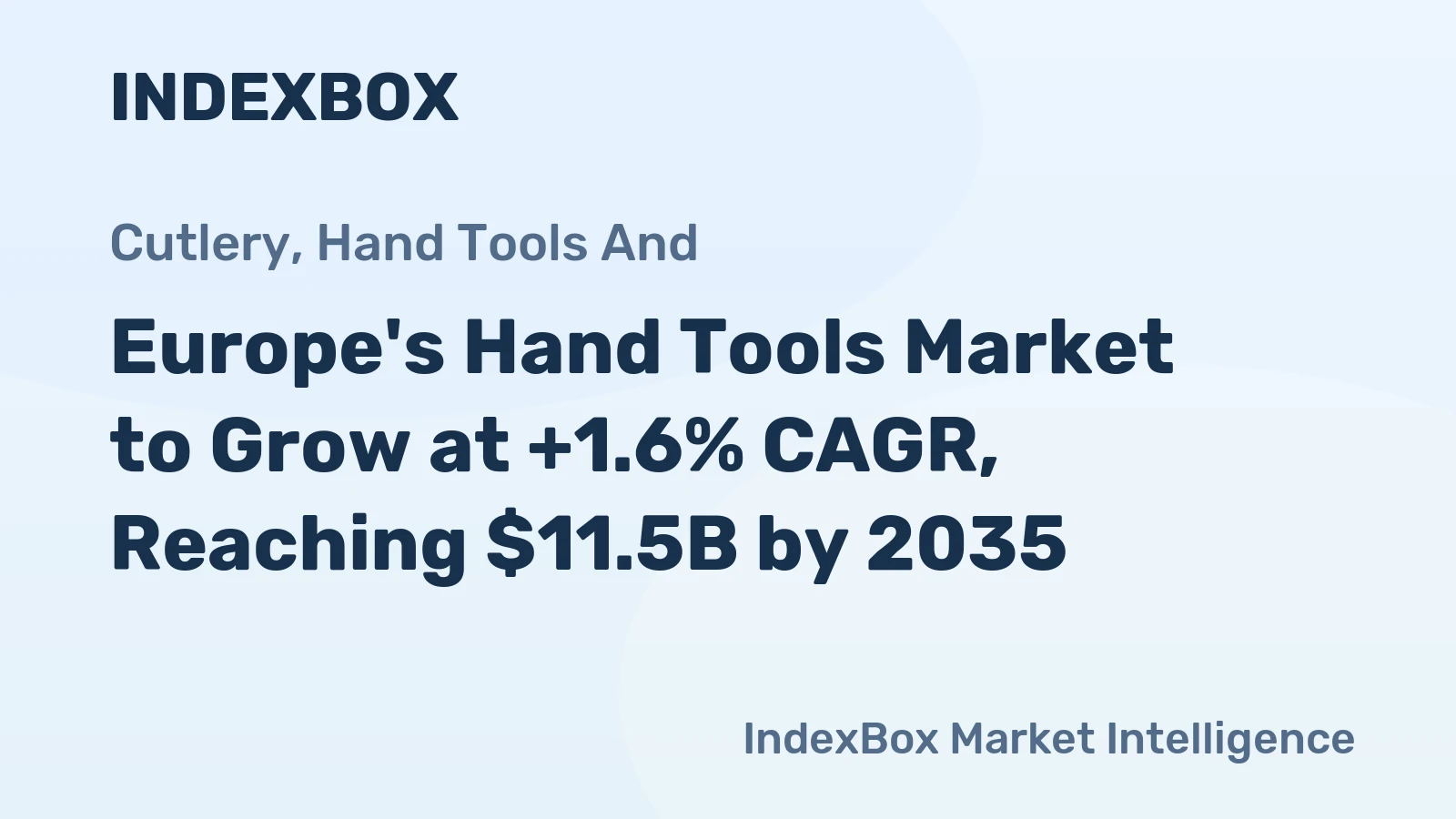 Europe's Hand Tools Market to Grow at +1.6% CAGR, Reaching $11.5B by 2035