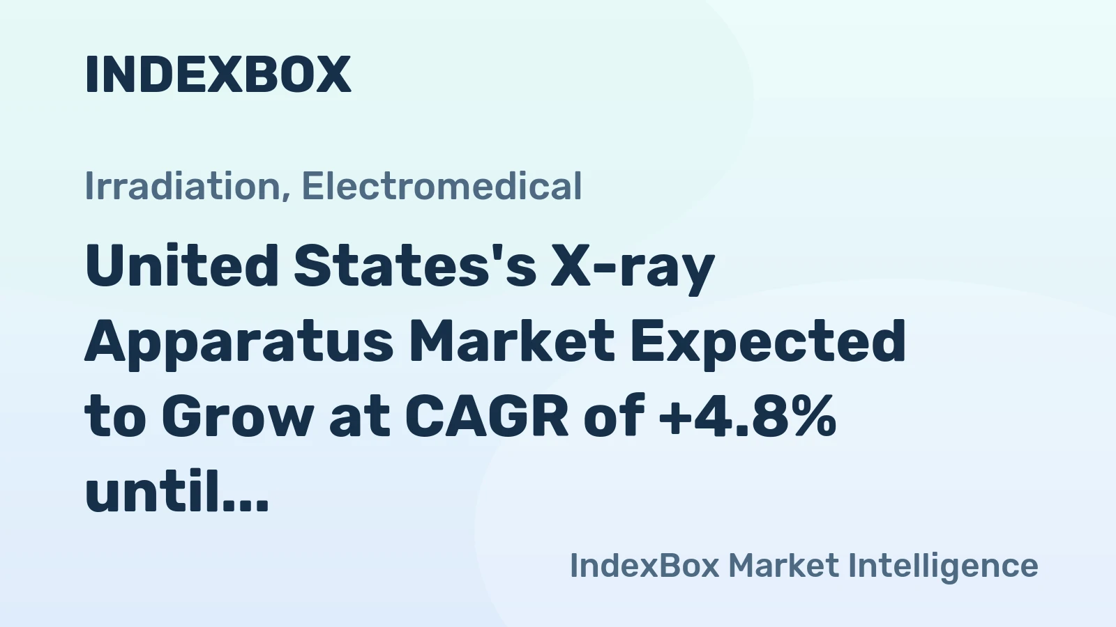 United States's X-ray Apparatus Market Expected to Grow at CAGR of +4.8% until 2035