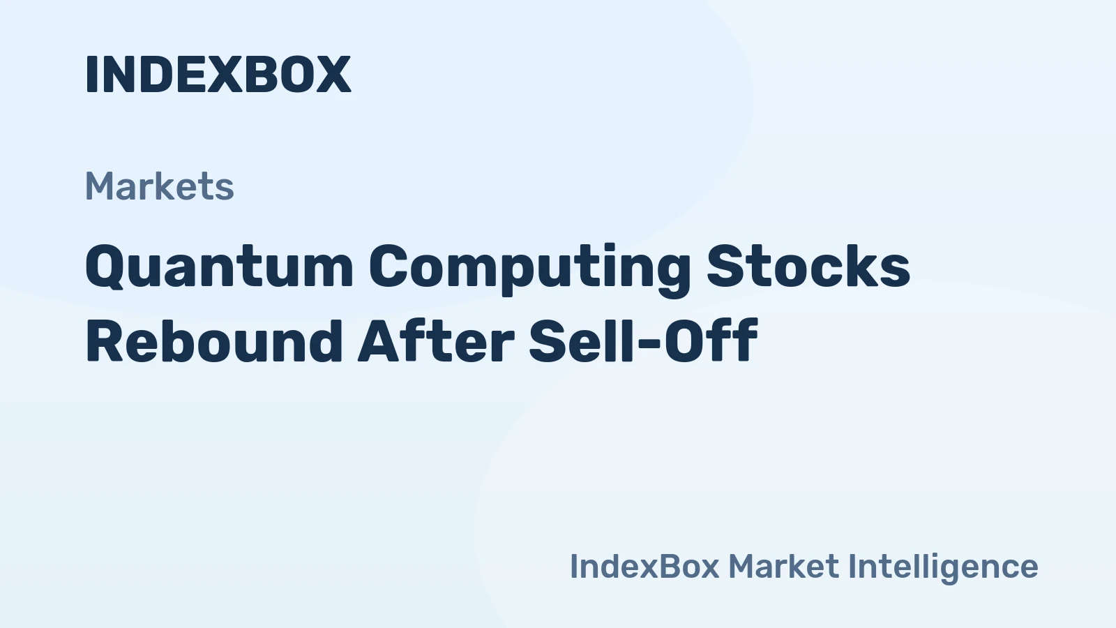 Quantum Computing Stocks Rebound After Sell-Off