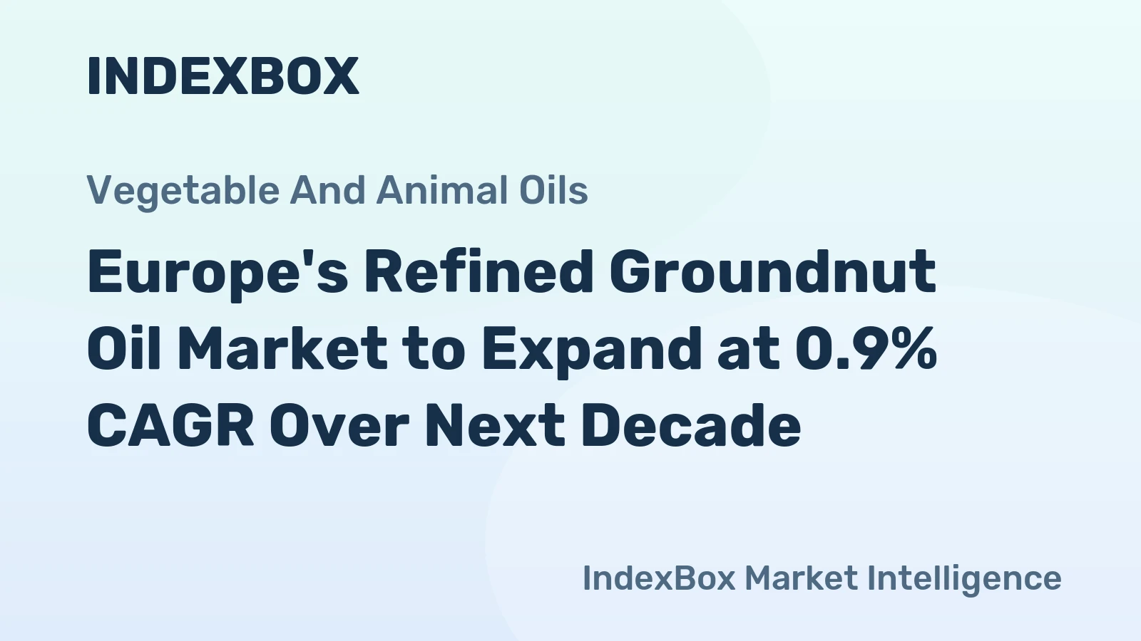 Europe's Refined Groundnut Oil Market to Expand at 0.9% CAGR Over Next Decade