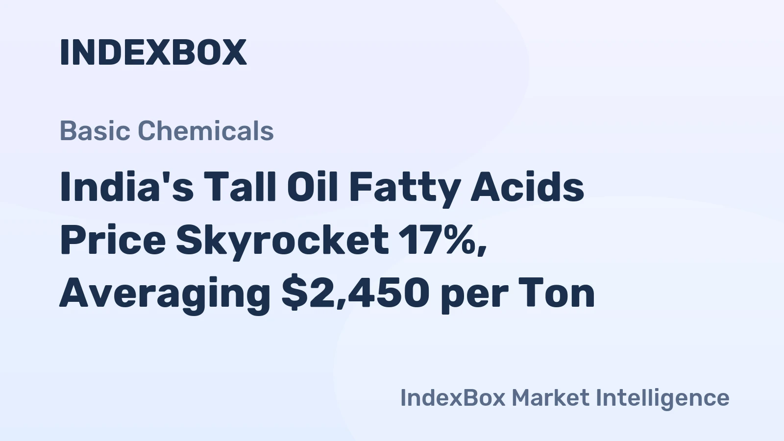 India's Tall Oil Fatty Acids Price Skyrocket 17%, Averaging $2,450 per Ton