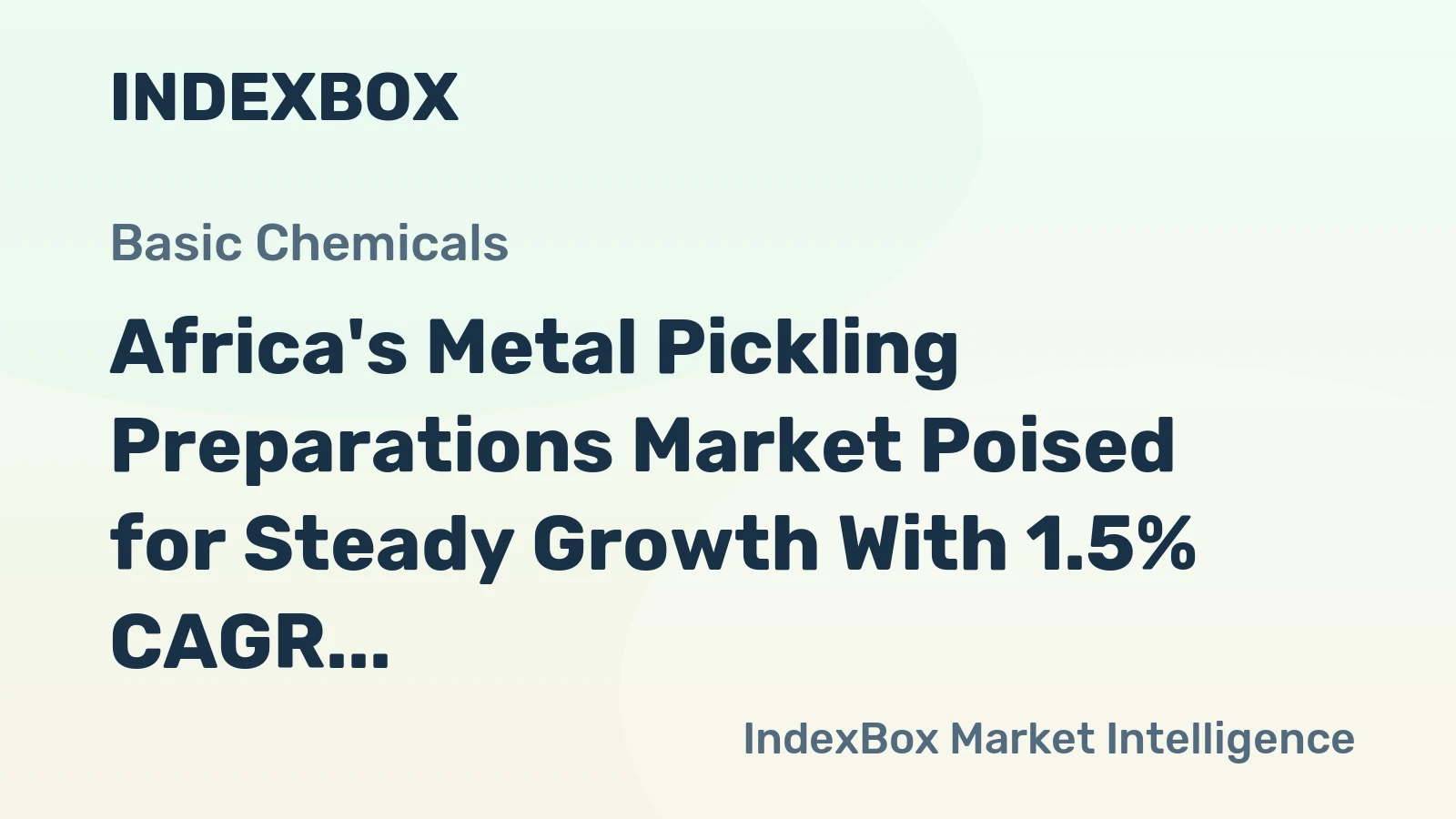 Africa's Metal Pickling Preparations Market Poised for Steady Growth With 1.5% CAGR