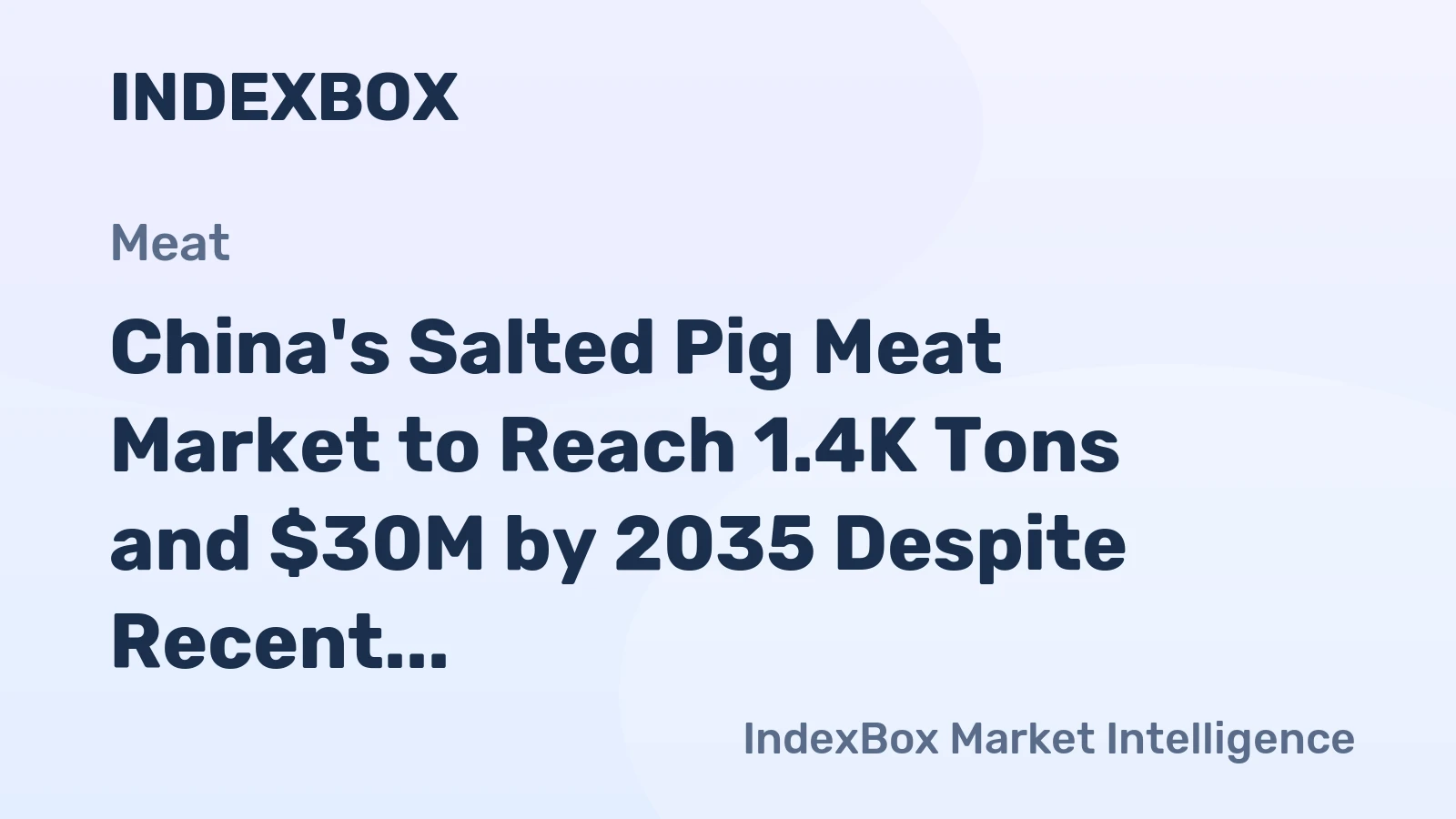 China's Salted Pig Meat Market to Reach 1.4K Tons and $30M by 2035 Despite Recent Contraction