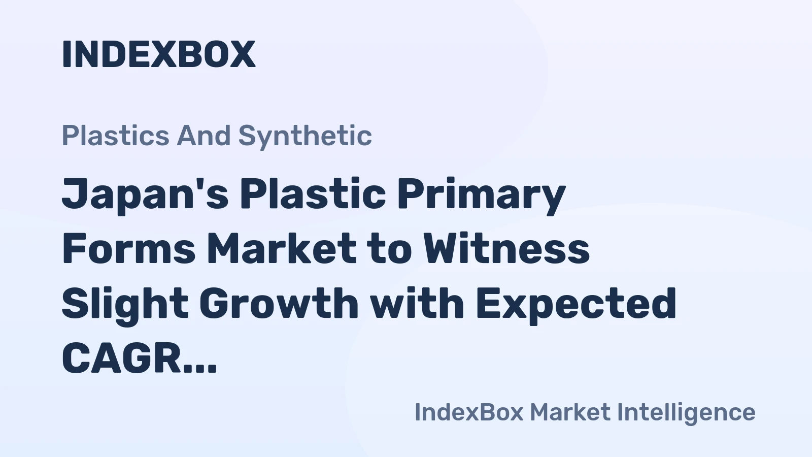 Japan's Plastic Primary Forms Market to Witness Slight Growth with Expected CAGR of +0.5% from 2024 to 2035