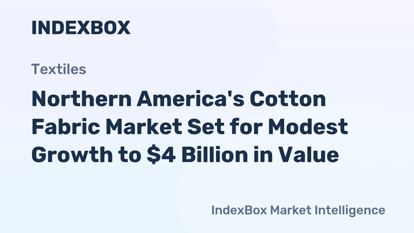 Northern America's Cotton Fabric Market Set for Modest Growth to $4 Billion in Value