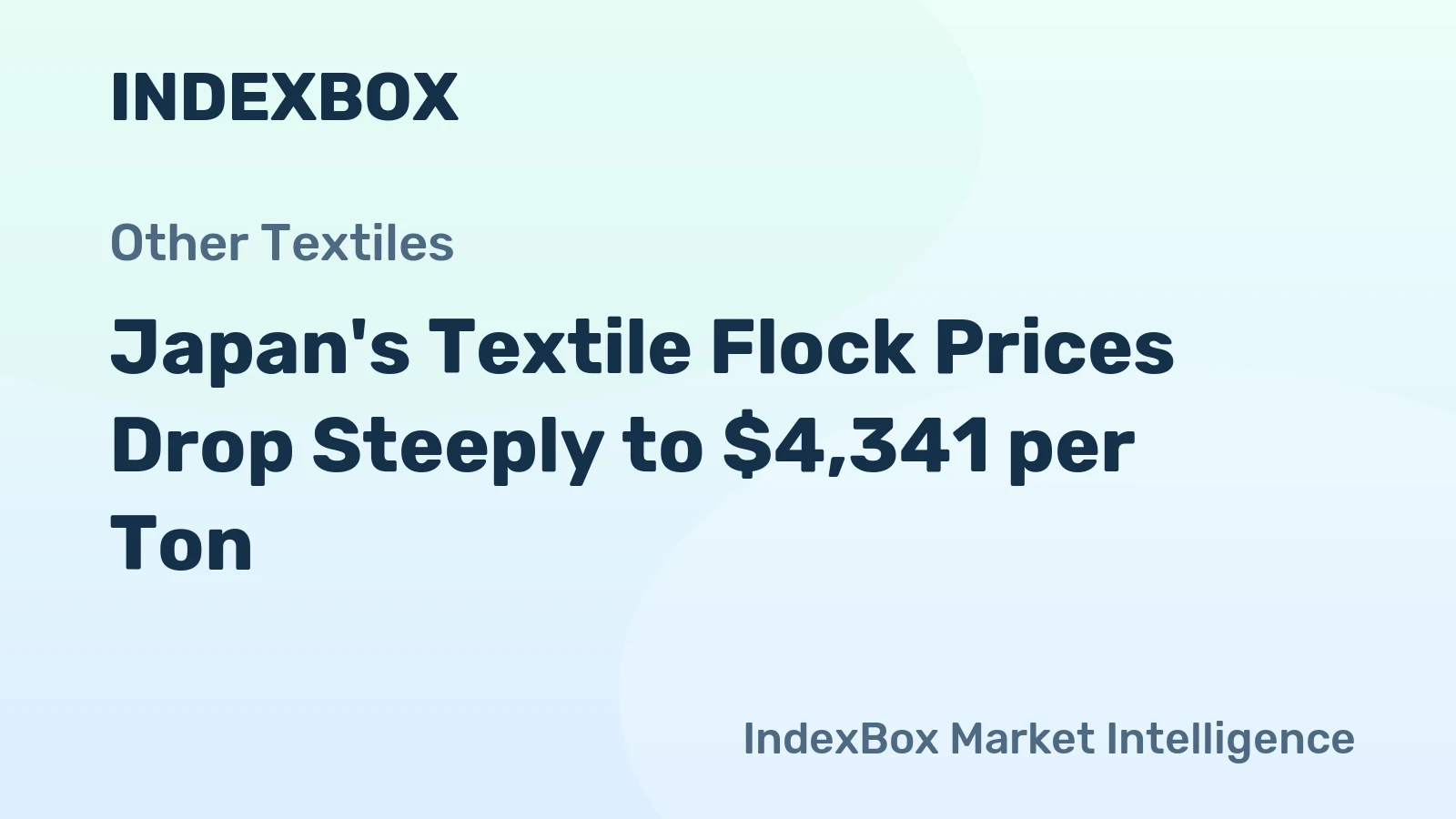 Japan's Textile Flock Prices Drop Steeply to $4,341 per Ton