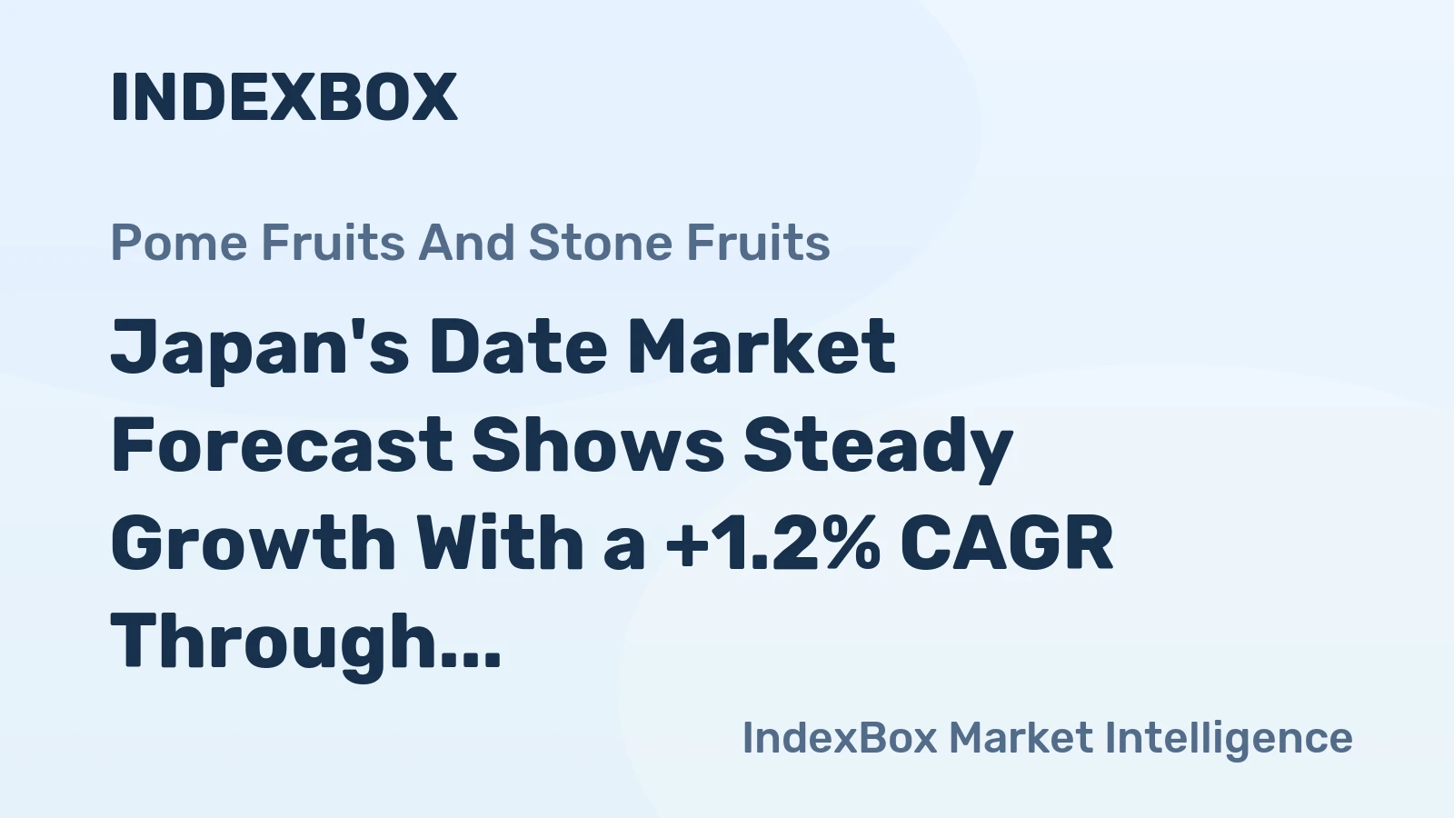Japan's Date Market Forecast Shows Steady Growth With a +1.2% CAGR Through 2035