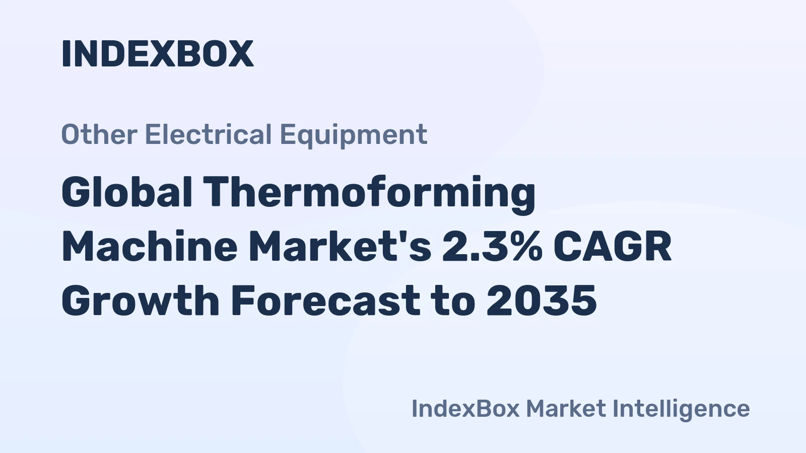 Global Thermoforming Machine Market's 2.3% CAGR Growth Forecast to 2035