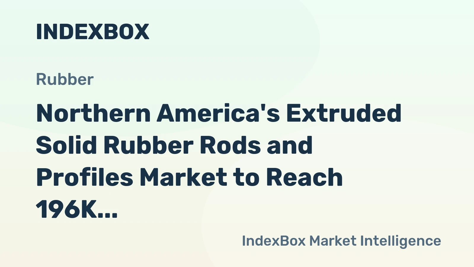 Northern America's Extruded Solid Rubber Rods and Profiles Market to Reach 196K Tons and $2.4B by 2035