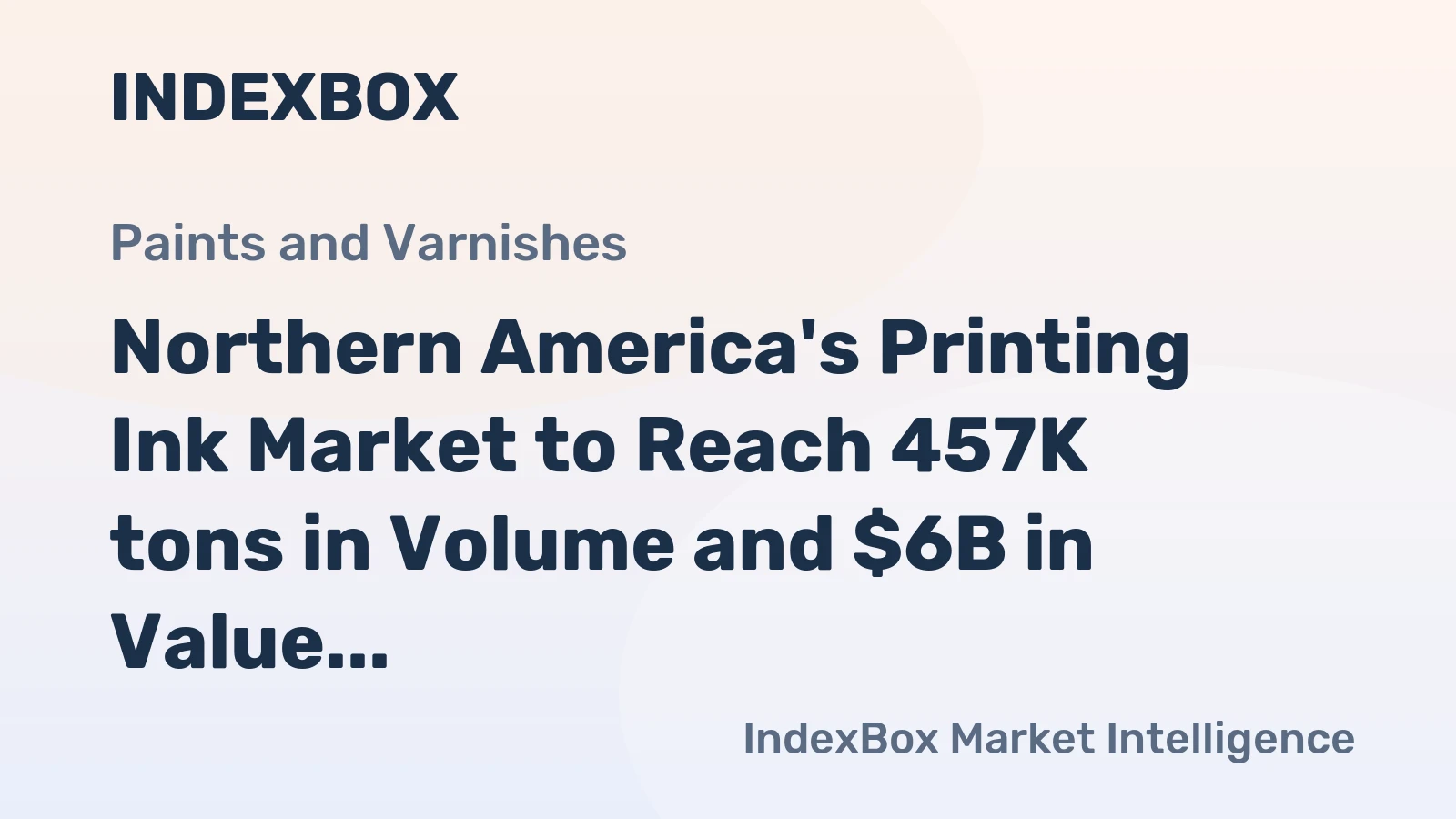 Northern America's Printing Ink Market to Reach 457K tons in Volume and $6B in Value by 2035