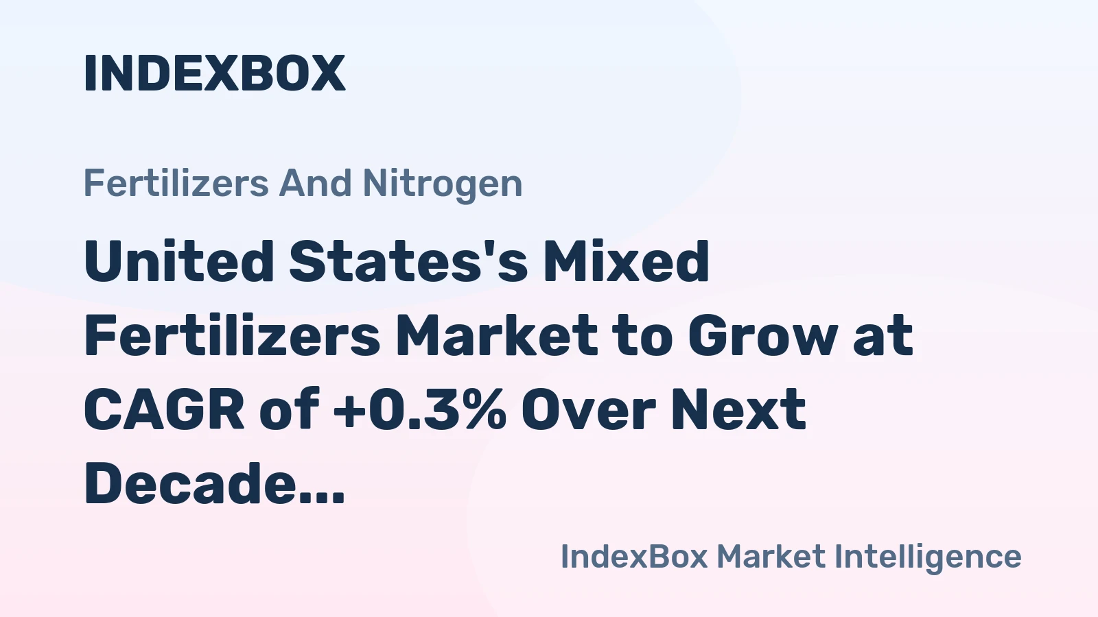 United States's Mixed Fertilizers Market to Grow at CAGR of +0.3% Over Next Decade