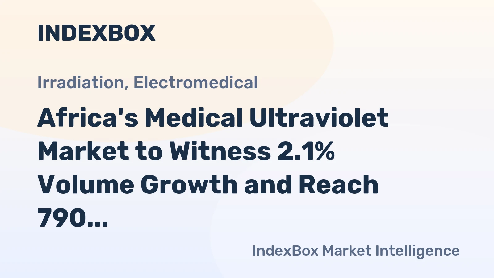 Africa's Medical Ultraviolet Market to Witness 2.1% Volume Growth and Reach 790 tons by 2035, Valued at $77M