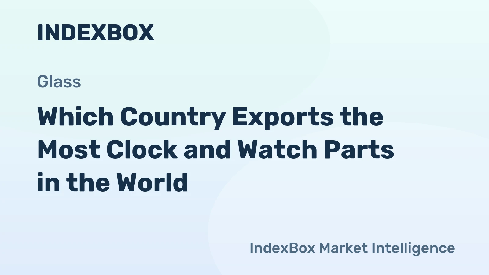 Which Country Exports the Most Clock and Watch Parts in the World?