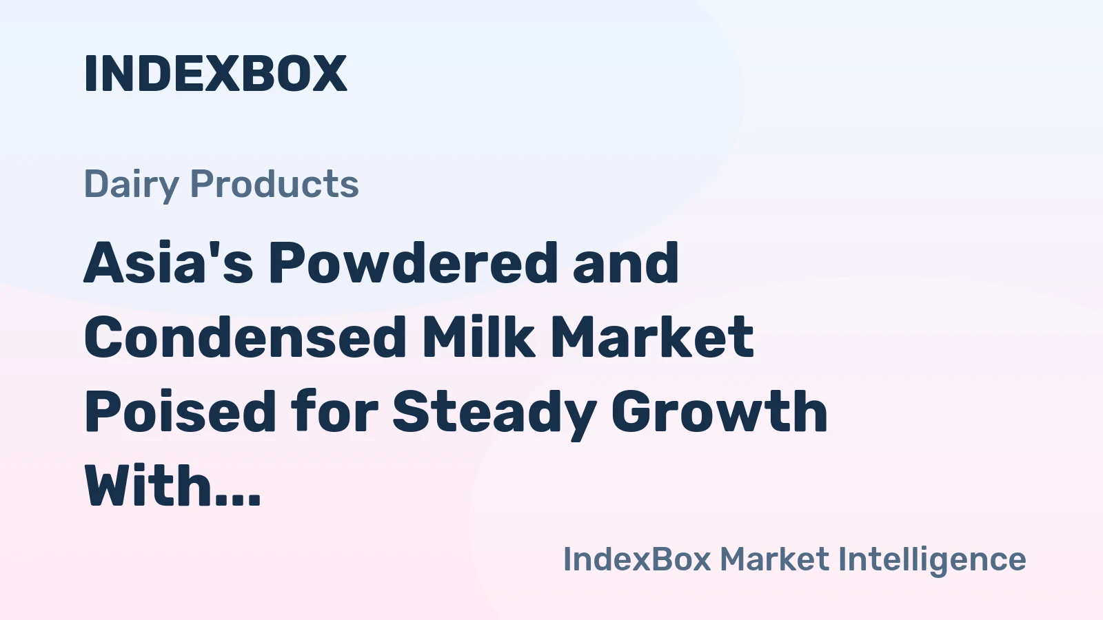 Asia's Powdered and Condensed Milk Market Poised for Steady Growth With a 2.4% CAGR Through 2035
