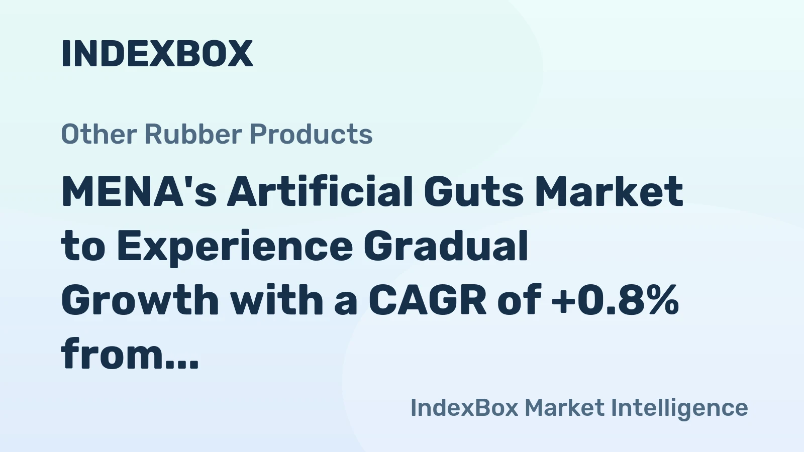 MENA's Artificial Guts Market to Experience Gradual Growth with a CAGR of +0.8% from 2024 to 2035