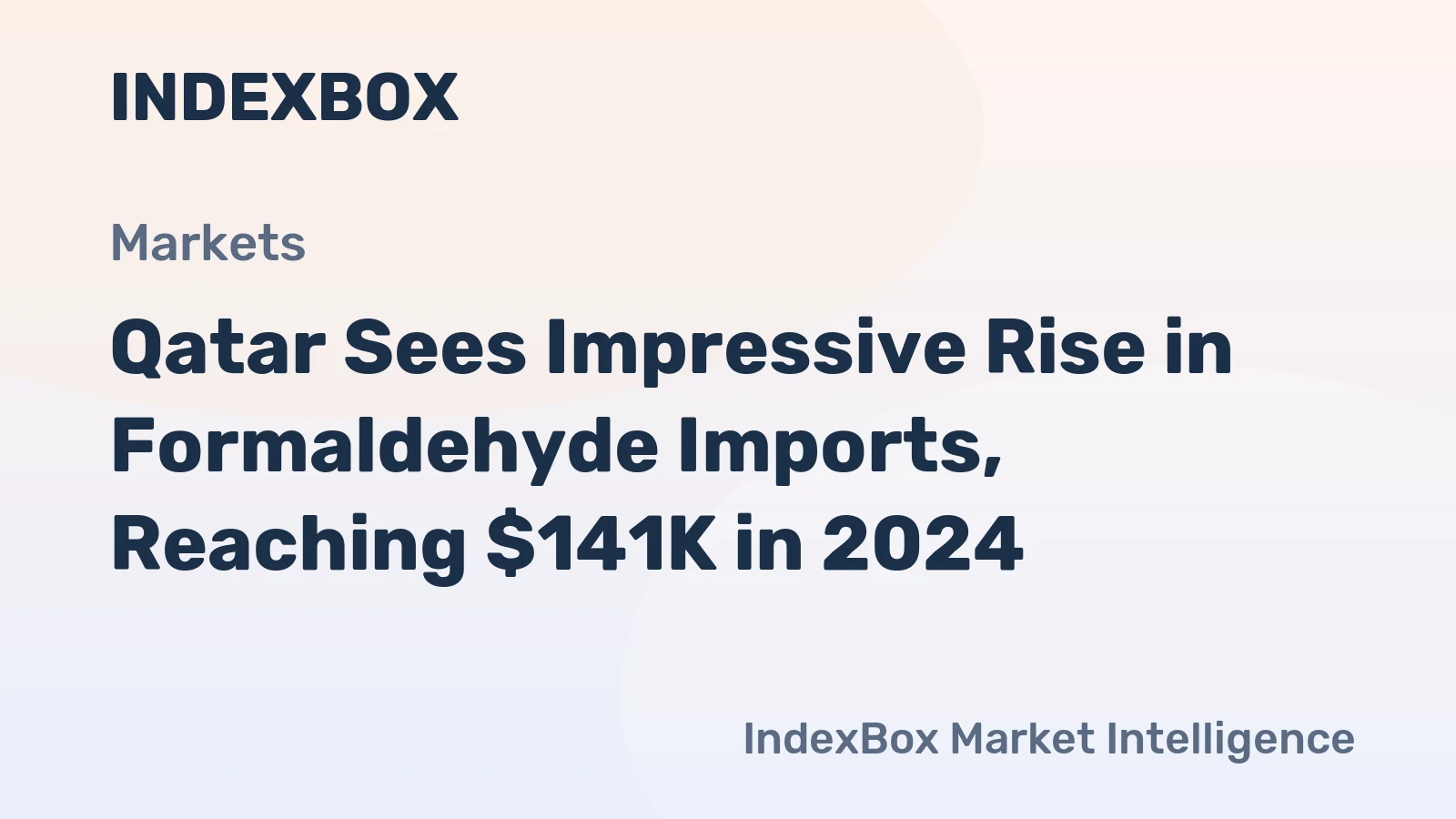 Qatar Sees Impressive Rise in Formaldehyde Imports, Reaching $141K in 2024