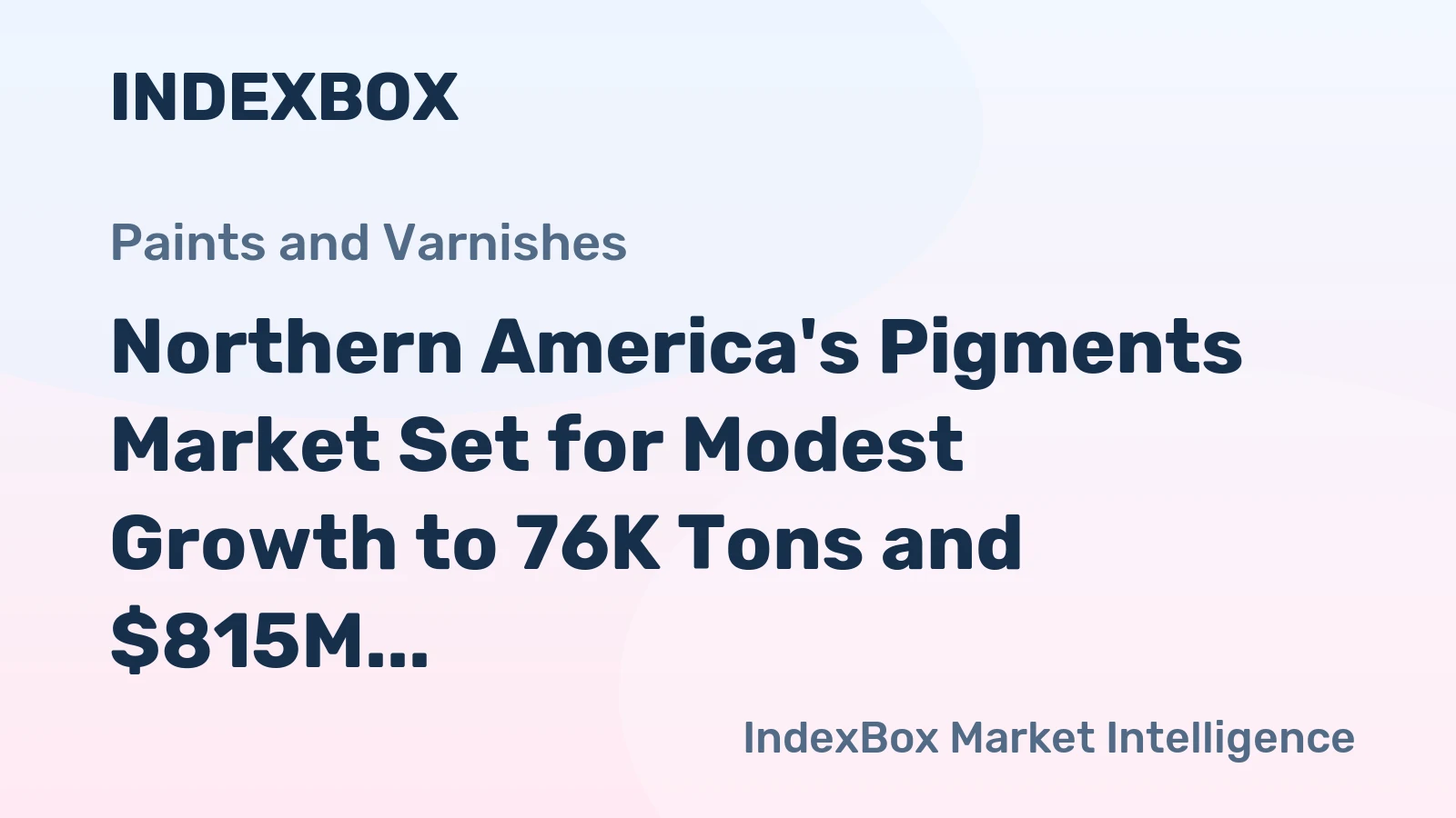 Northern America's Pigments Market Set for Modest Growth to 76K Tons and $815M
