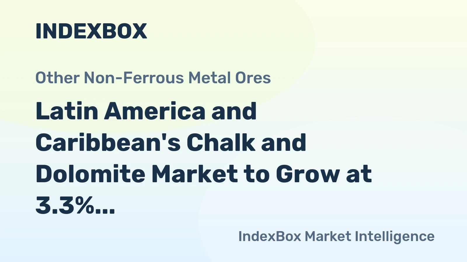 Latin America and Caribbean's Chalk and Dolomite Market to Grow at 3.3% CAGR, Reaching 120M Tons by 2035