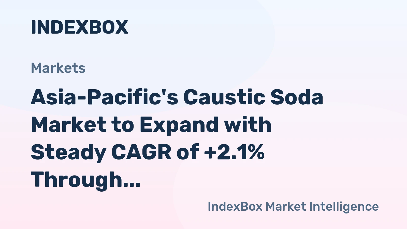 Asia-Pacific's Caustic Soda Market to Expand with Steady CAGR of +2.1% Through 2035