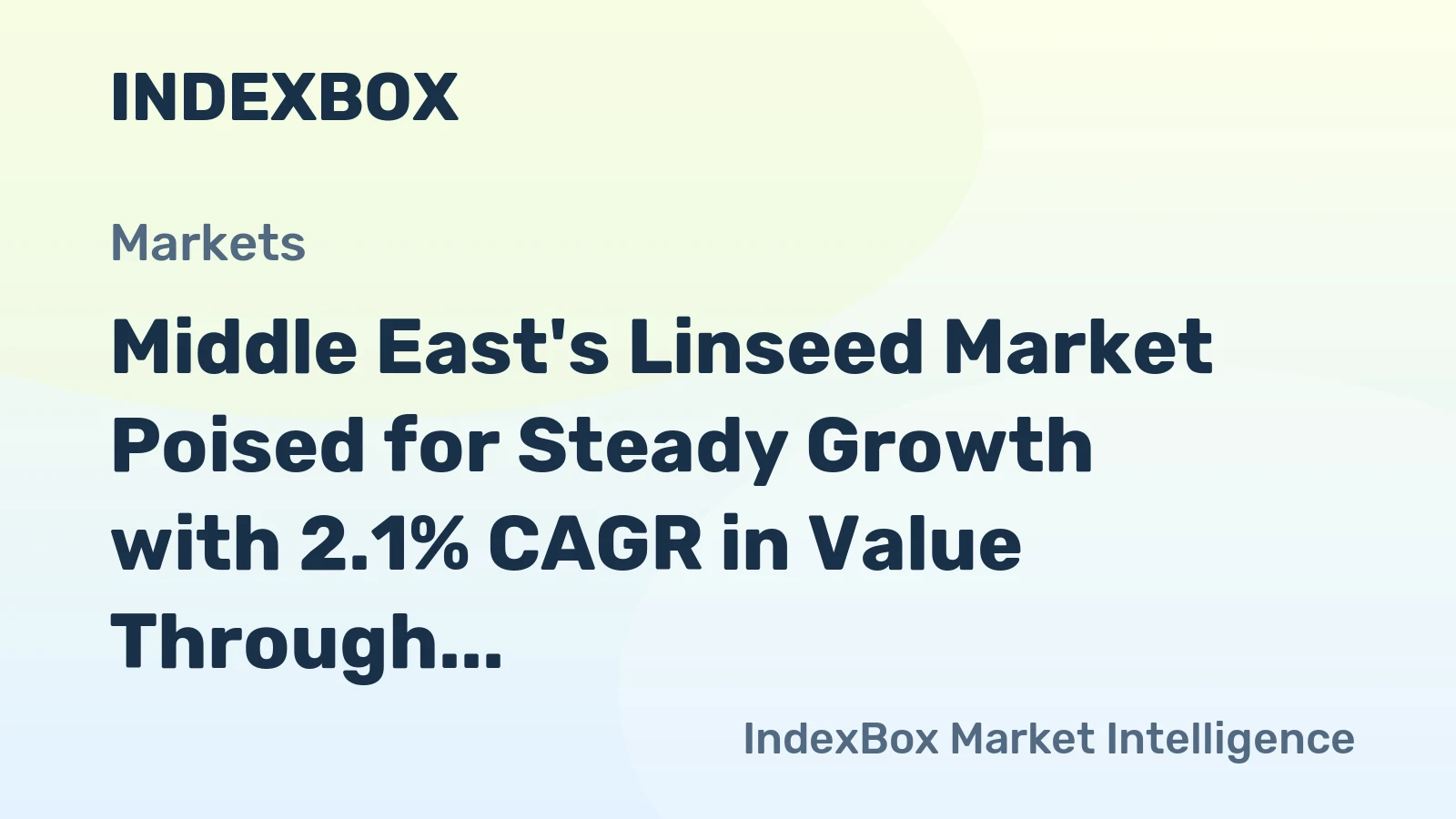 Middle East's Linseed Market Poised for Steady Growth with 2.1% CAGR in Value Through 2035