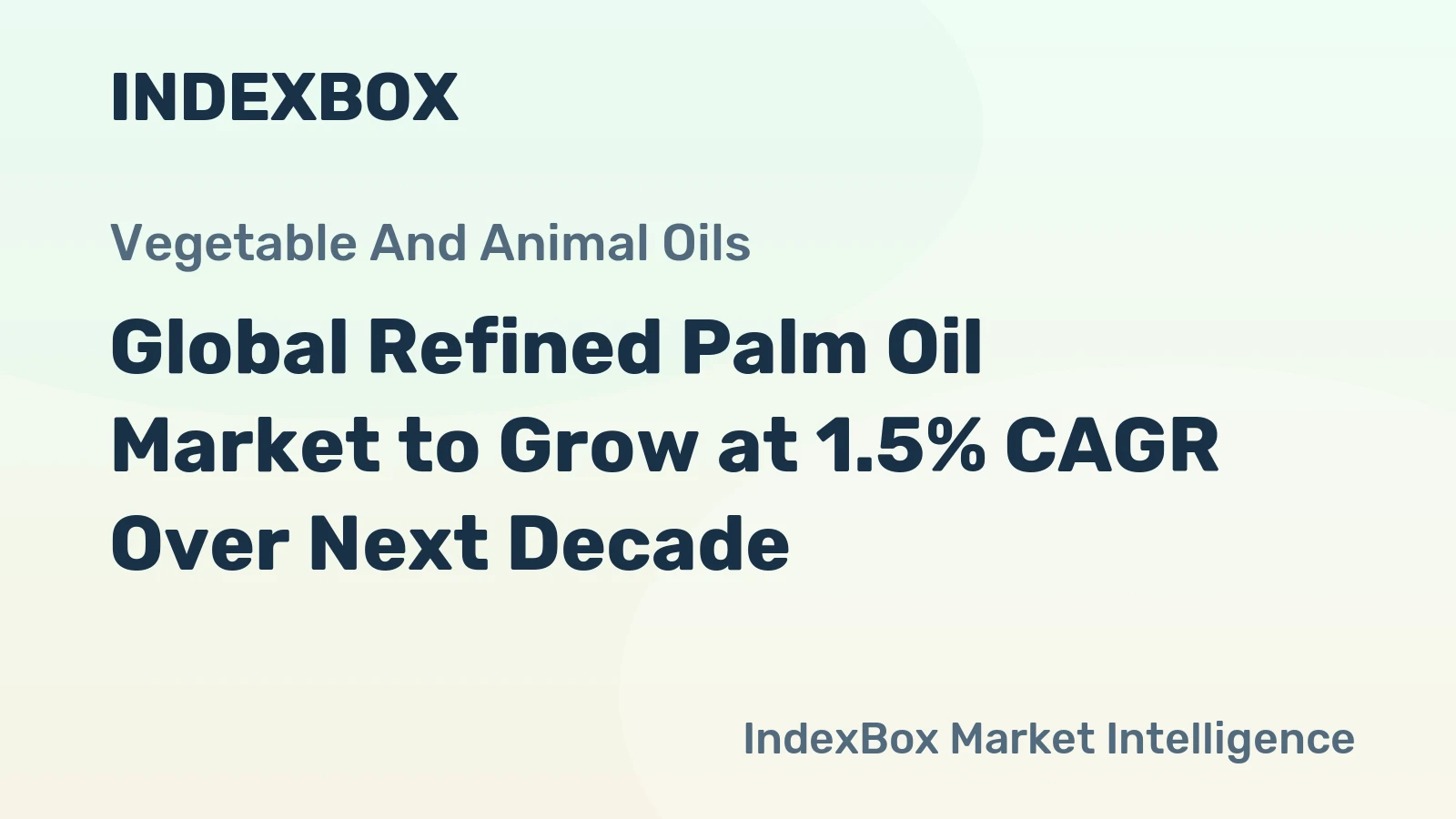 Global Refined Palm Oil Market to Grow at 1.5% CAGR Over Next Decade