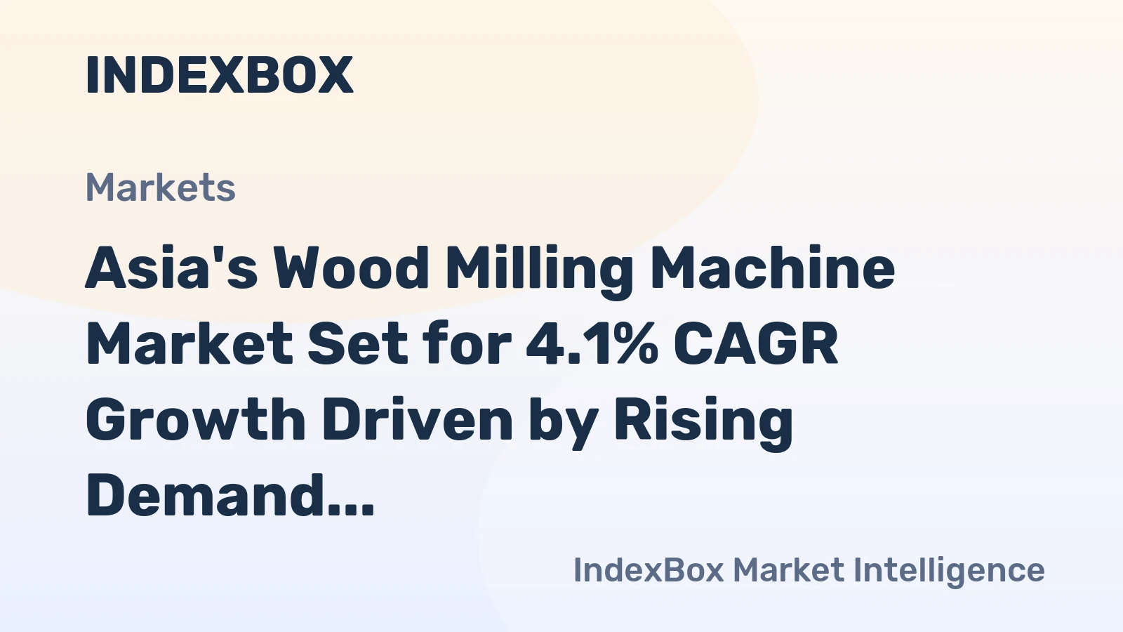 Asia's Wood Milling Machine Market Set for 4.1% CAGR Growth Driven by Rising Demand