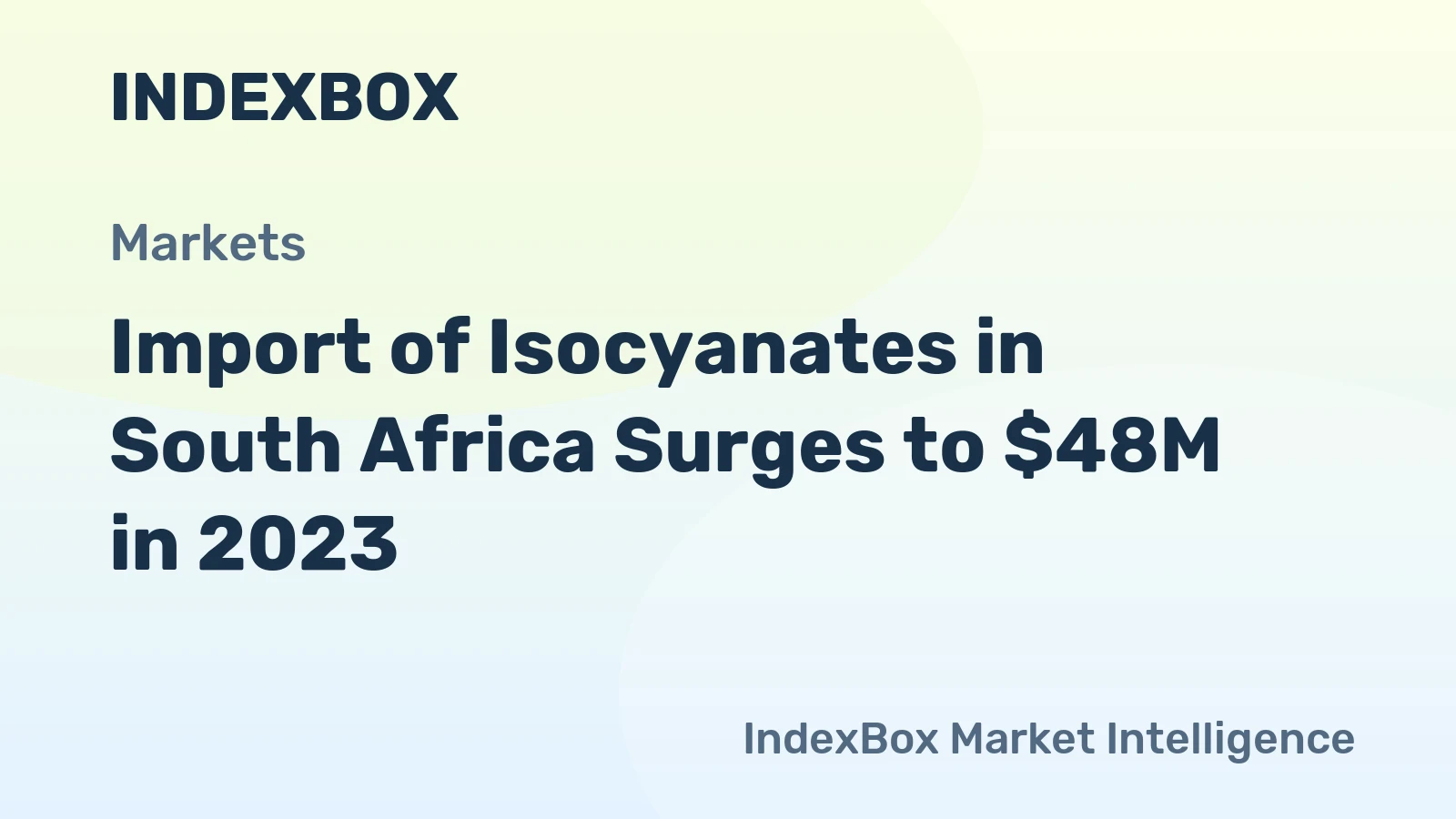Import of Isocyanates in South Africa Surges to $48M in 2023