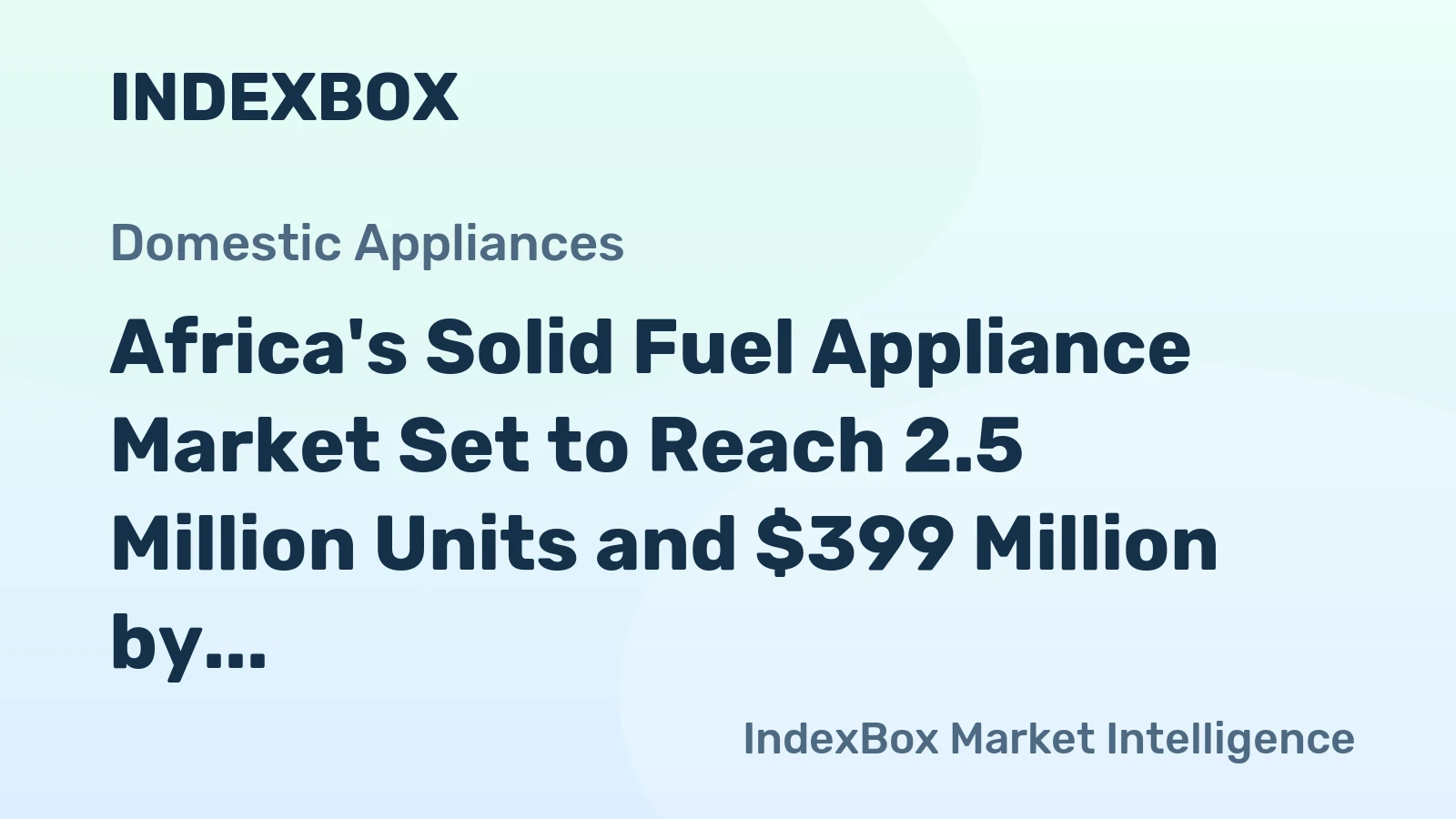 Africa's Solid Fuel Appliance Market Set to Reach 2.5 Million Units and $399 Million by 2035