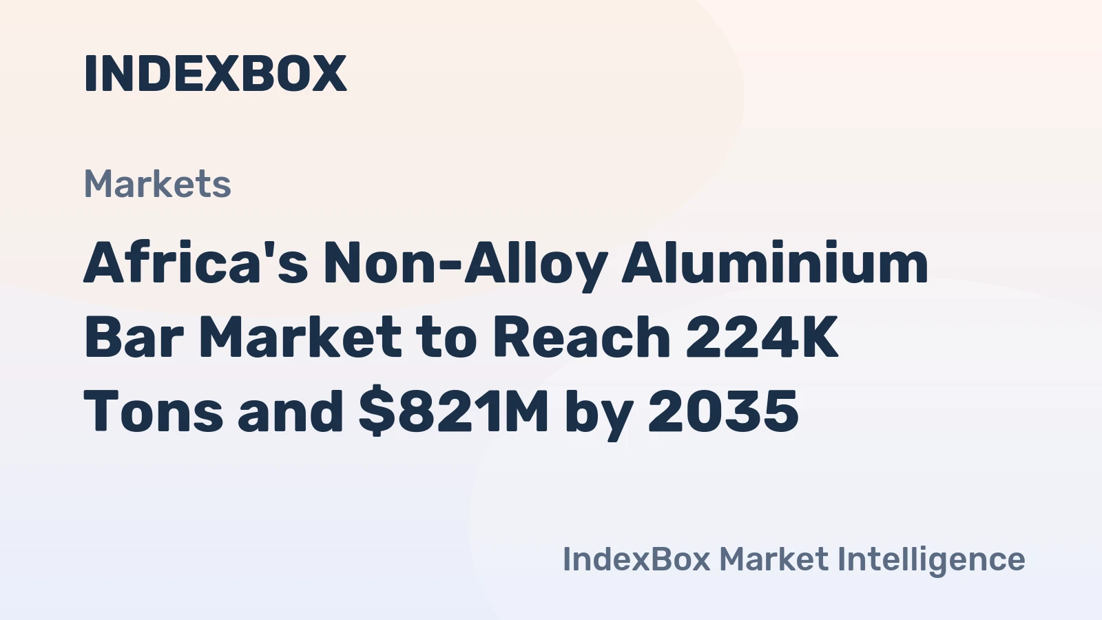 Africa's Non-Alloy Aluminium Bar Market to Reach 224K Tons and $821M by 2035