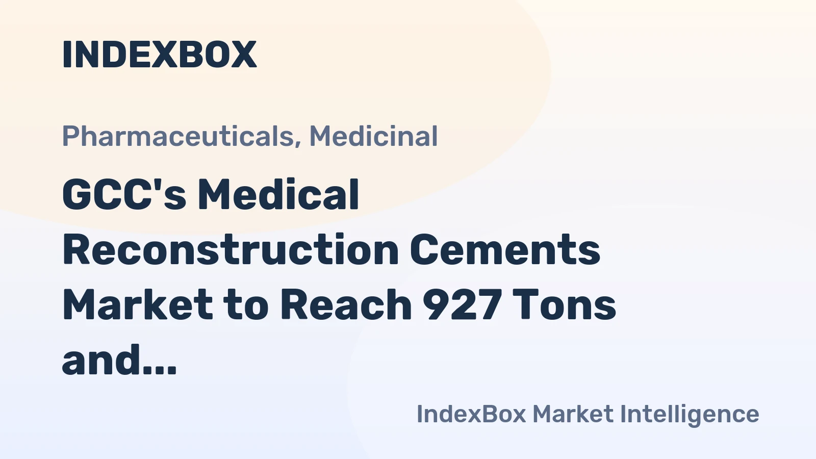 GCC's Medical Reconstruction Cements Market to Reach 927 Tons and $249M by 2035