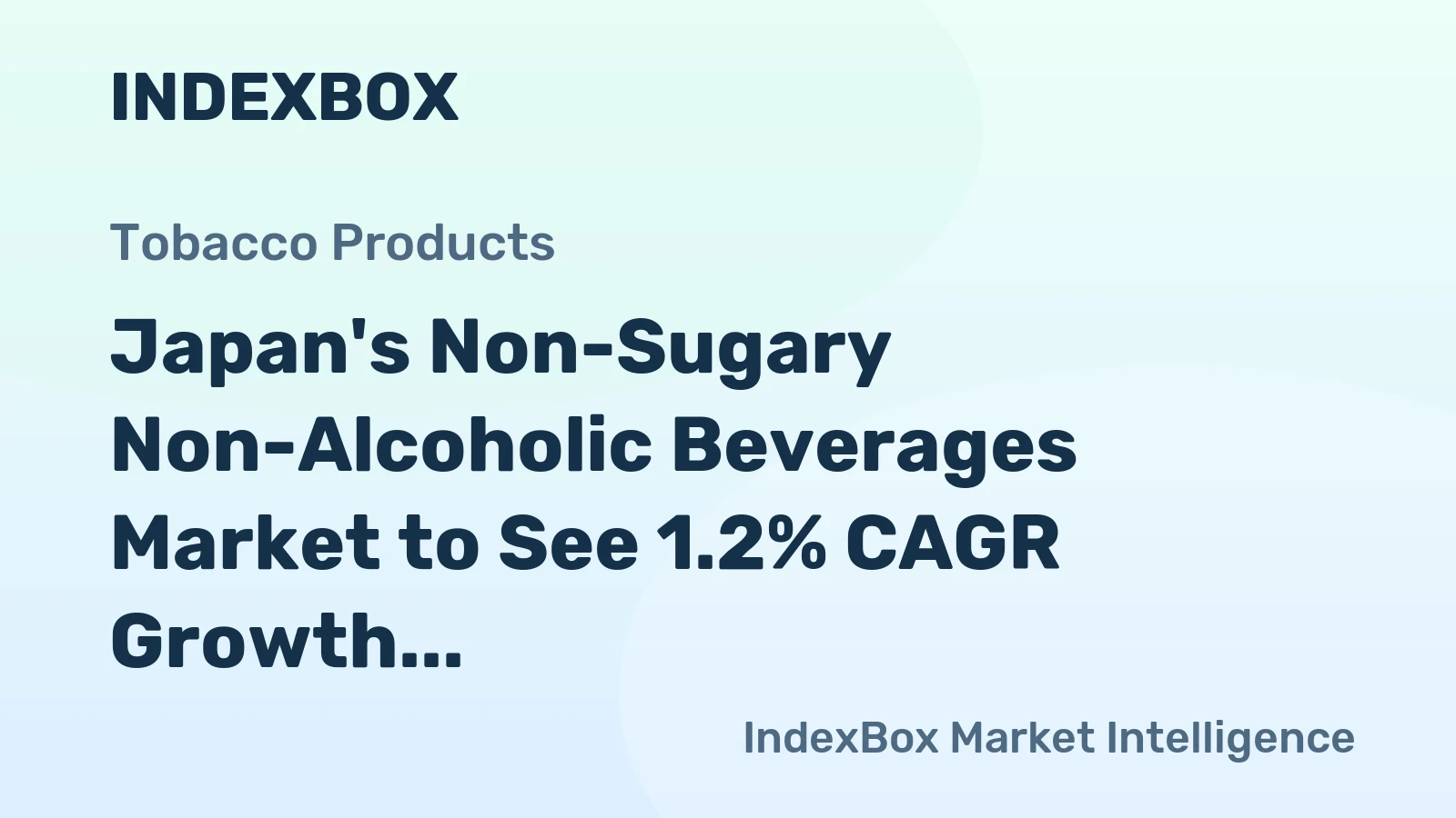 Japan's Non-Sugary Non-Alcoholic Beverages Market to See 1.2% CAGR Growth Through 2035