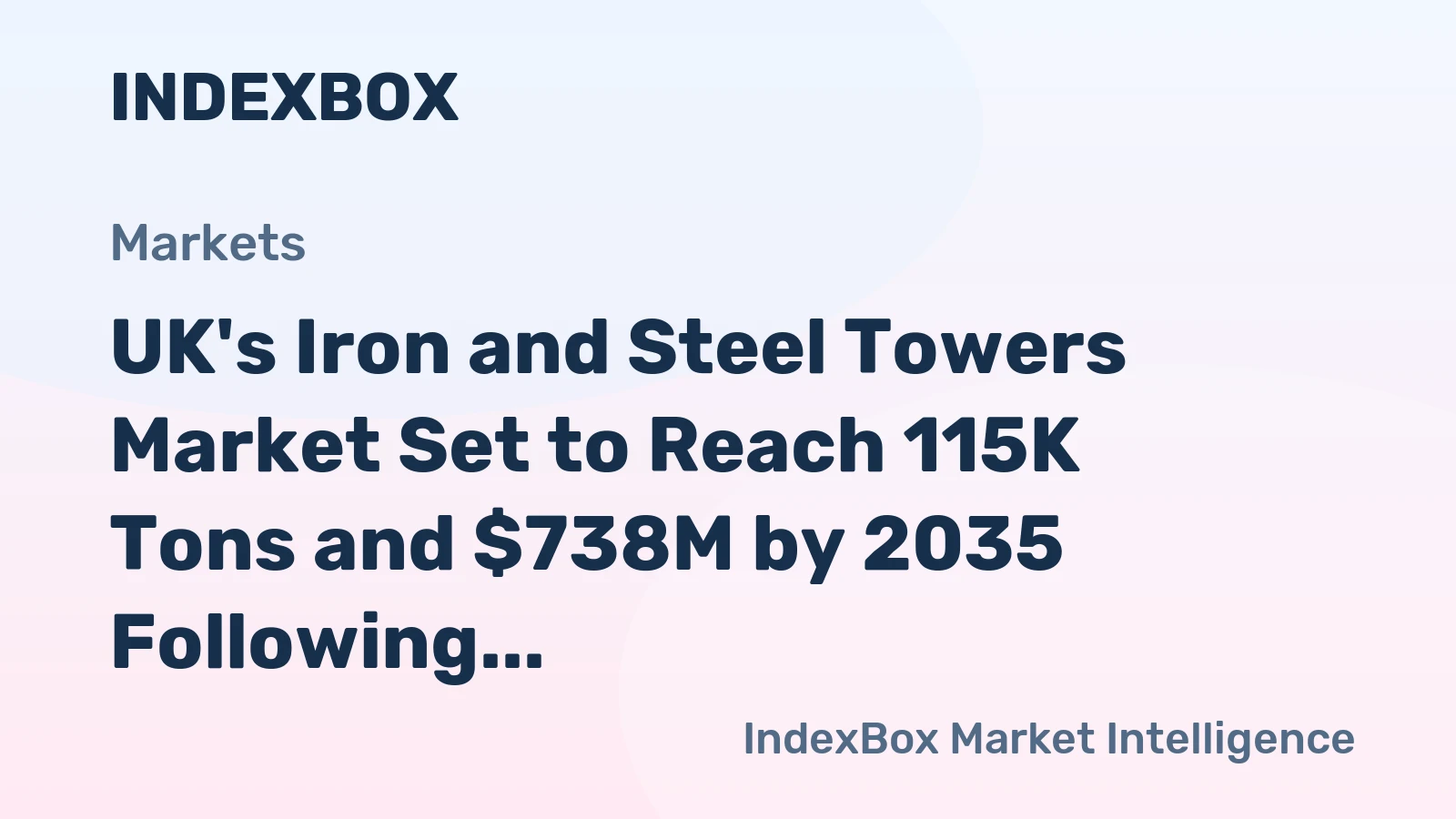 UK's Iron and Steel Towers Market Set to Reach 115K Tons and $738M by 2035 Following Strong 2024 Recovery