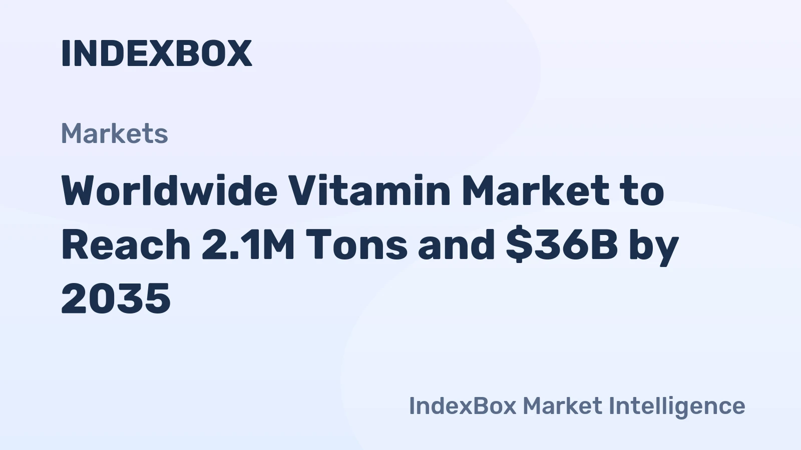 Worldwide Vitamin Market to Reach 2.1M Tons and $36B by 2035