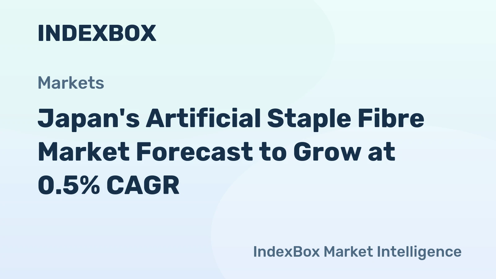 Japan's Artificial Staple Fibre Market Forecast to Grow at 0.5% CAGR