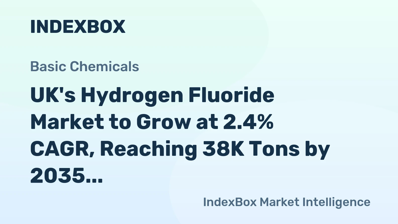 UK's Hydrogen Fluoride Market to Grow at 2.4% CAGR, Reaching 38K Tons by 2035