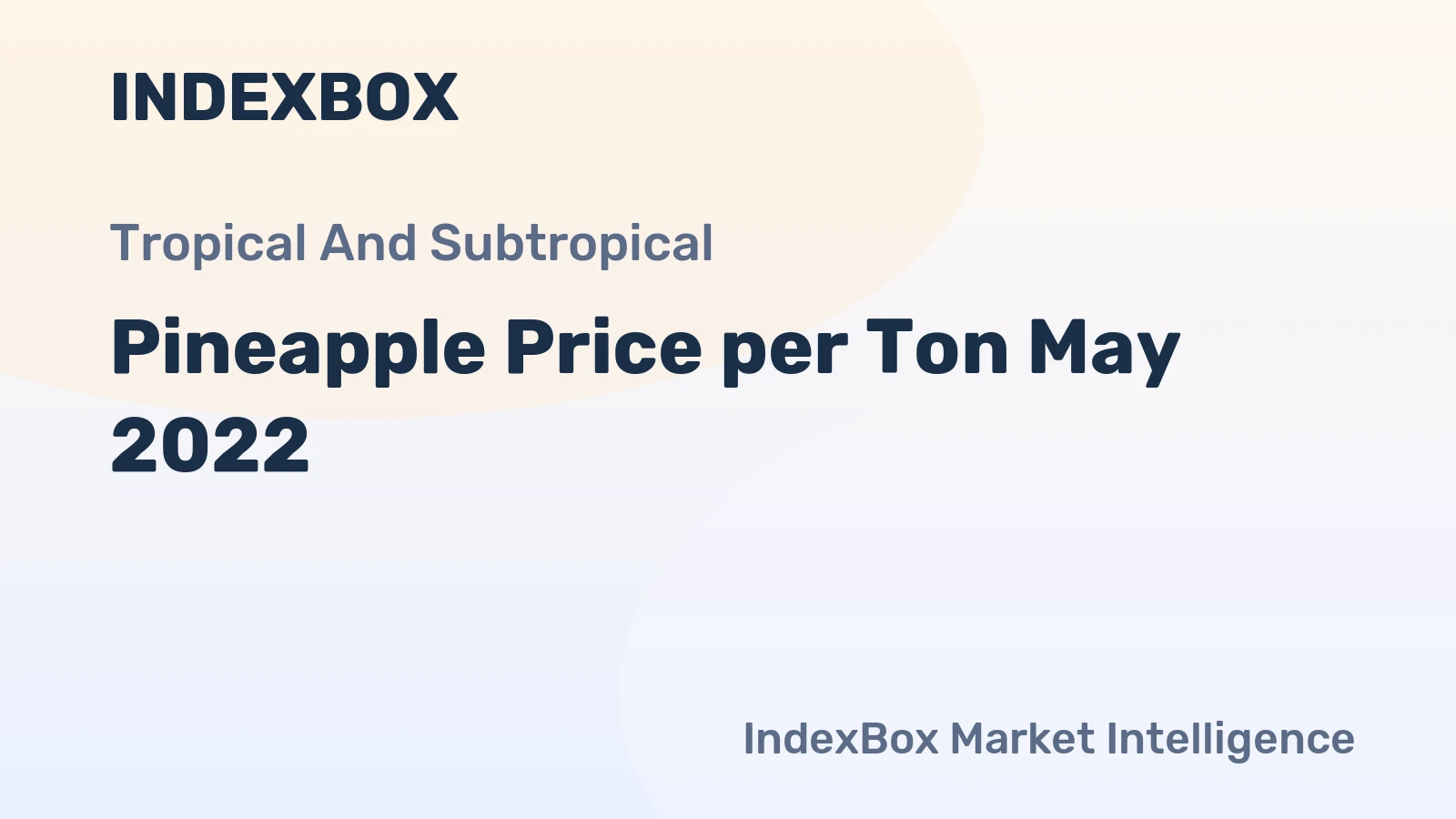 Pineapple Price per Ton May 2022