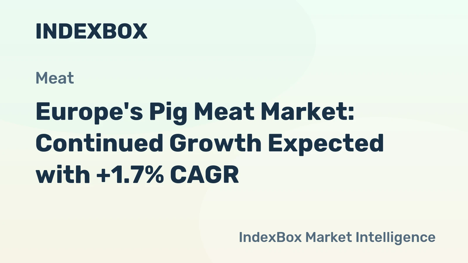 Europe's Pig Meat Market: Continued Growth Expected with +1.7% CAGR