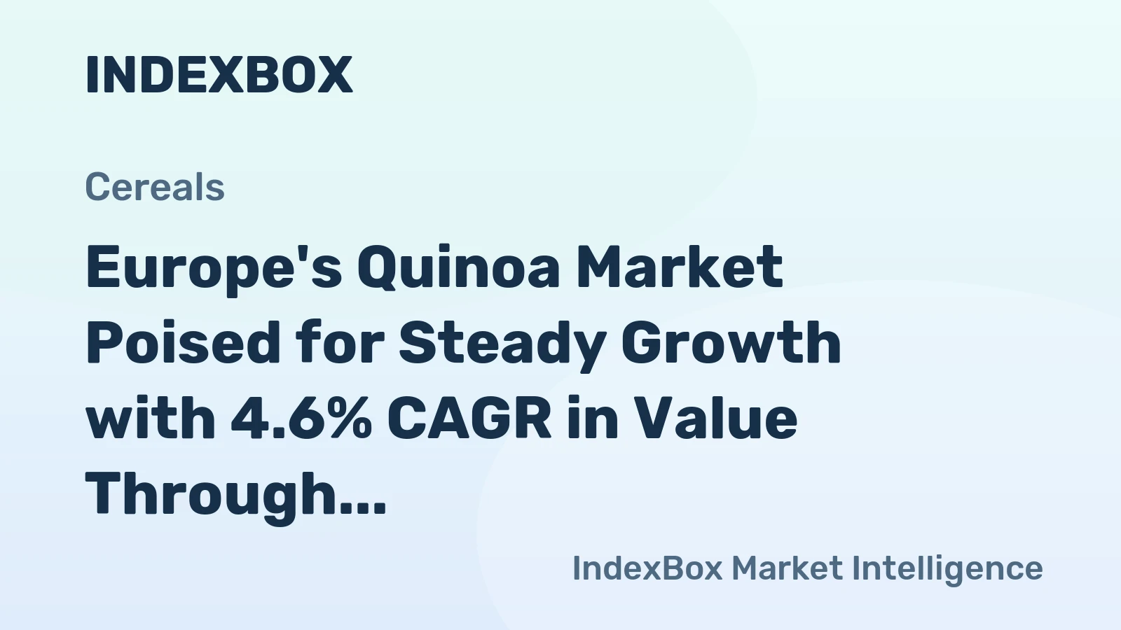 Europe's Quinoa Market Poised for Steady Growth with 4.6% CAGR in Value Through 2035