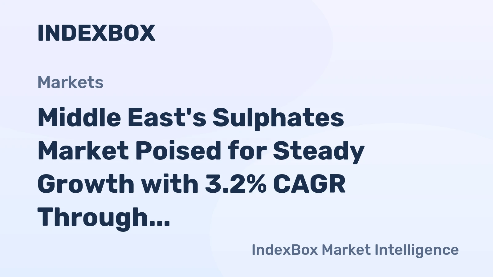 Middle East's Sulphates Market Poised for Steady Growth with 3.2% CAGR Through 2035